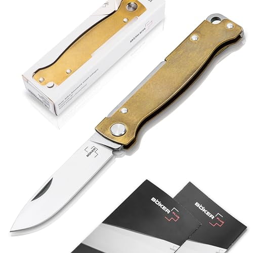 BOKER PLUS Atlas - Small Slipjoint Pocket Knife With Metal Handle - EDC ...