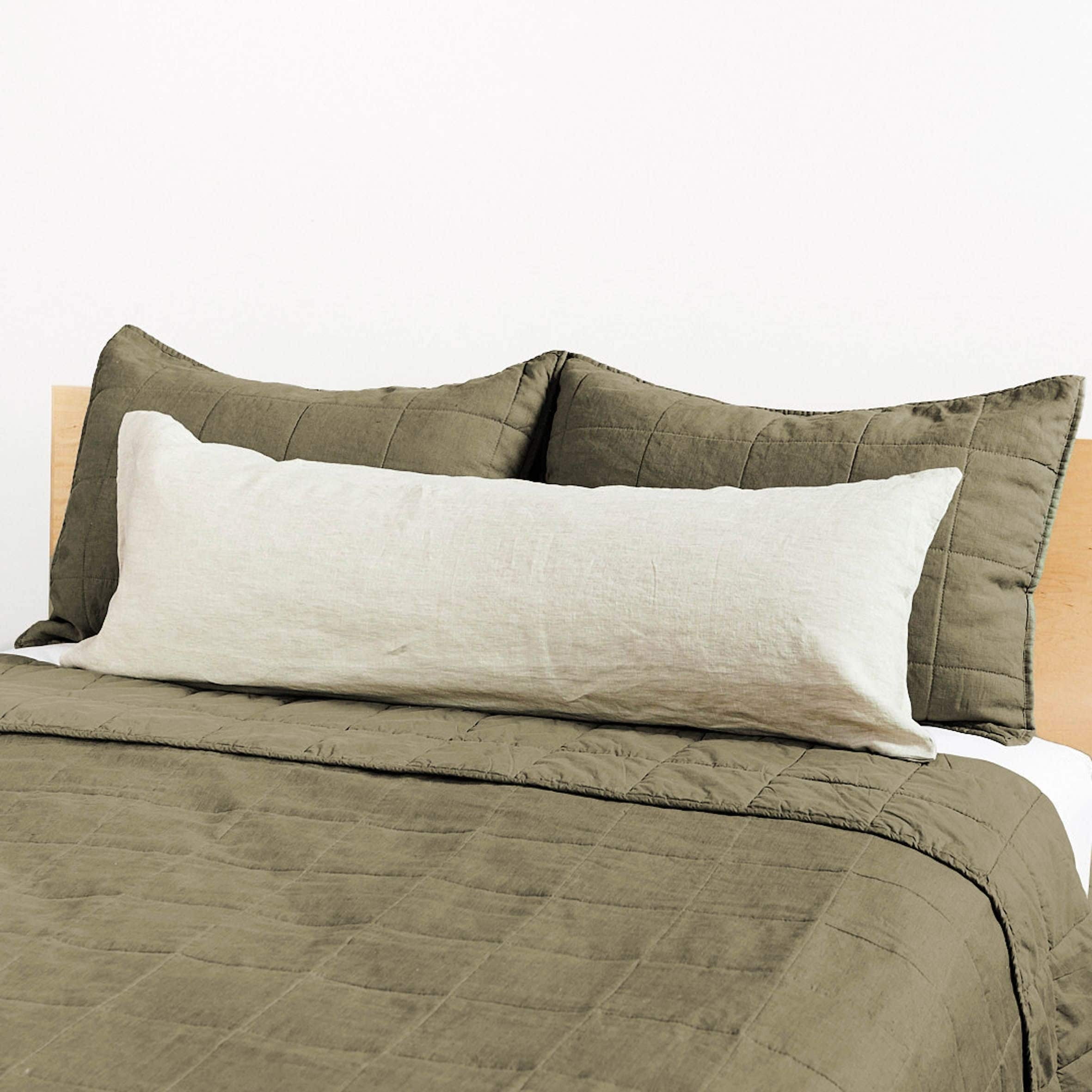 BOKSER HOME French Linen Box Stitch Quilt by Moss - Queen - 1 Piece ...