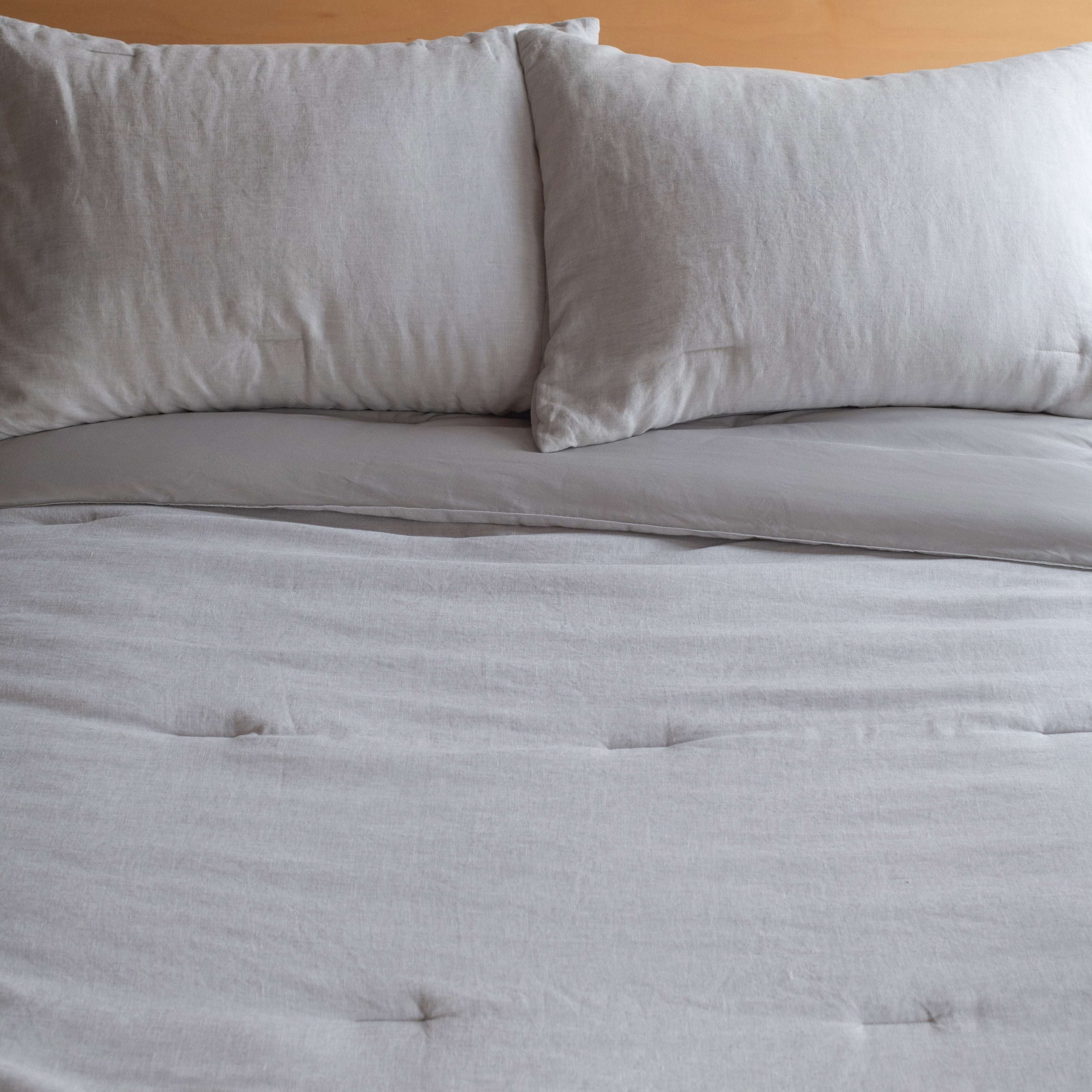 BOKSER HOME French Linen Comforter & Sham Set by Pebble Heather - King ...