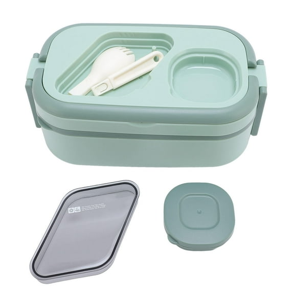 BOKYAN 2‑Layer Microwave‑Safe Lunch Box with Leak‑Proof Design, Sauce ...