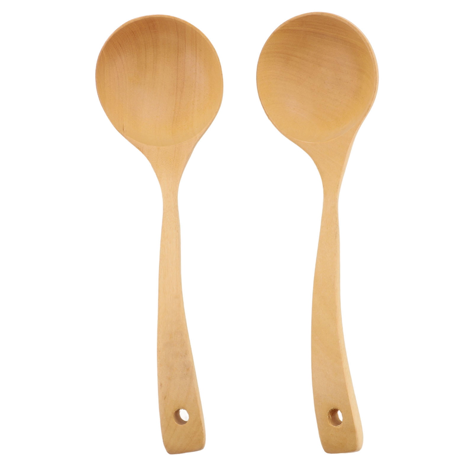 BOKYAN 2‑Pack Wooden Spoon Ladles – Long‑Handle Kitchen Soup & Stirring ...