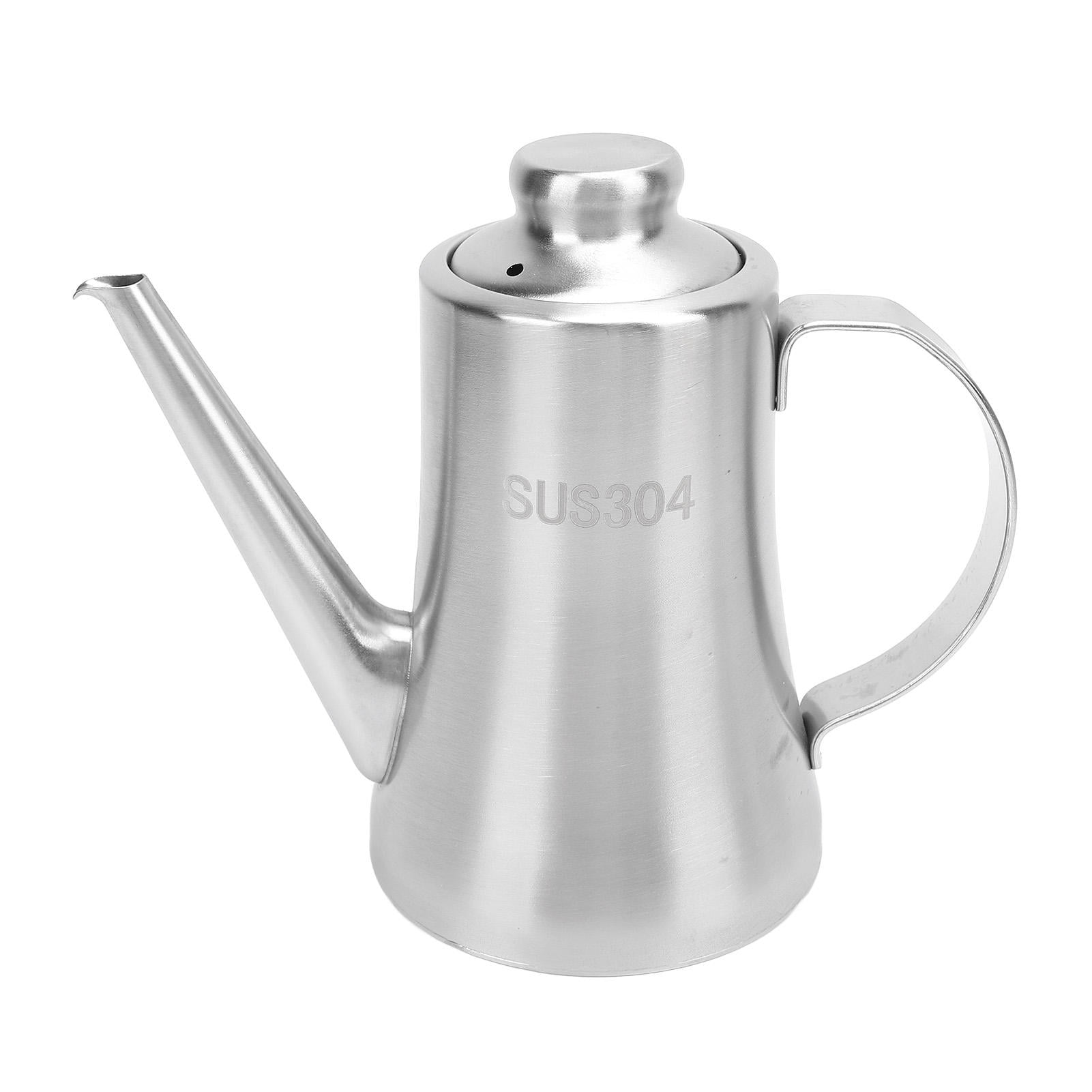 BOKYAN 24‑oz Stainless Steel Oil Can with Filter Mesh – Heat‑Resistant ...