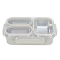 BOKYAN 3‑Compartment 304 Stainless Steel Lunch Box – Leakproof, Heat ...