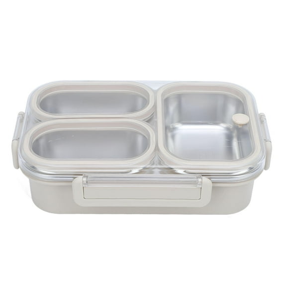 BOKYAN 3‑Compartment 304 Stainless Steel Lunch Box – Leakproof, Heat ...