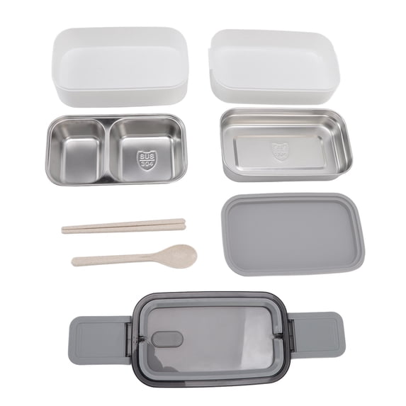 BOKYAN 304 Stainless Steel Bento Box – Double‑Layer, Leak‑Proof ...