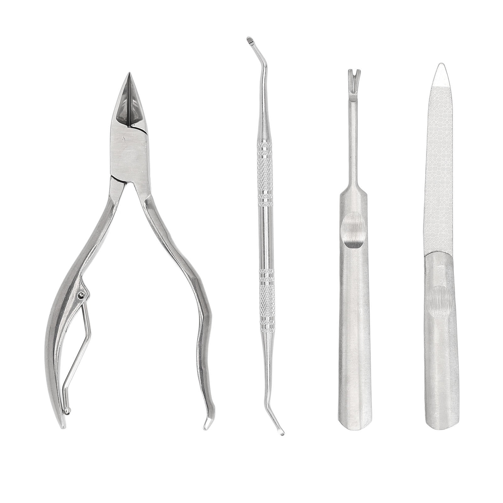 BOKYAN 4‑Piece Stainless Steel Nail Care Kit – Cuticle Nippers, Nail ...