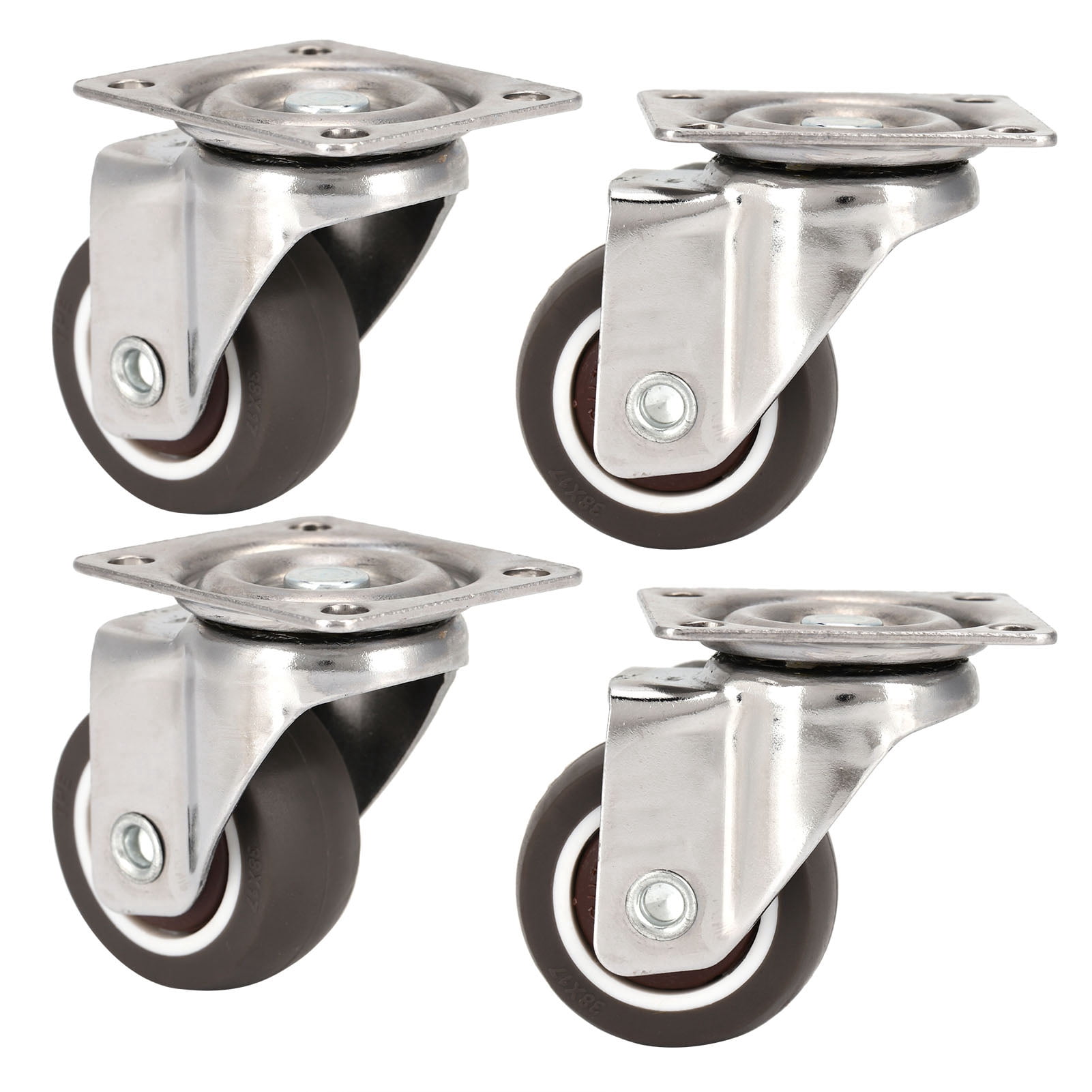 BOKYAN 4Pcs TPR Mute 360 Degree Rotating Universal Swivel Casters ...