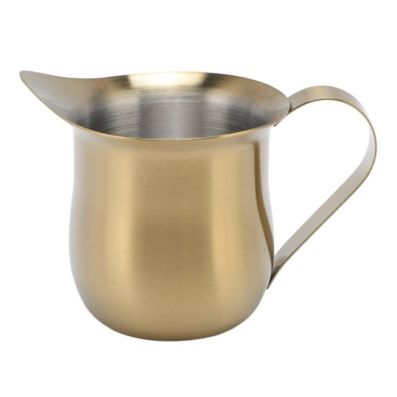 BOKYAN 90ml Gold‑Silver 304 Stainless Steel Milk Frothing Pitcher ...