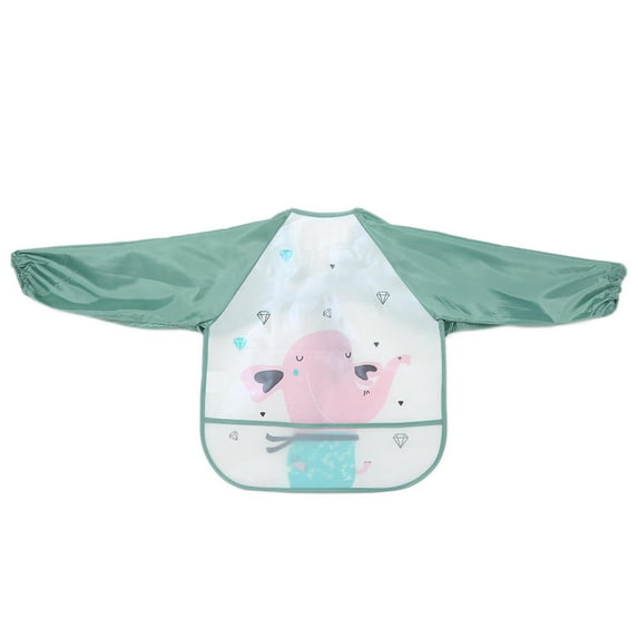 BOKYAN Cartoon Colorful Baby Bib & Apron Set – Waterproof, Long Sleeve ...