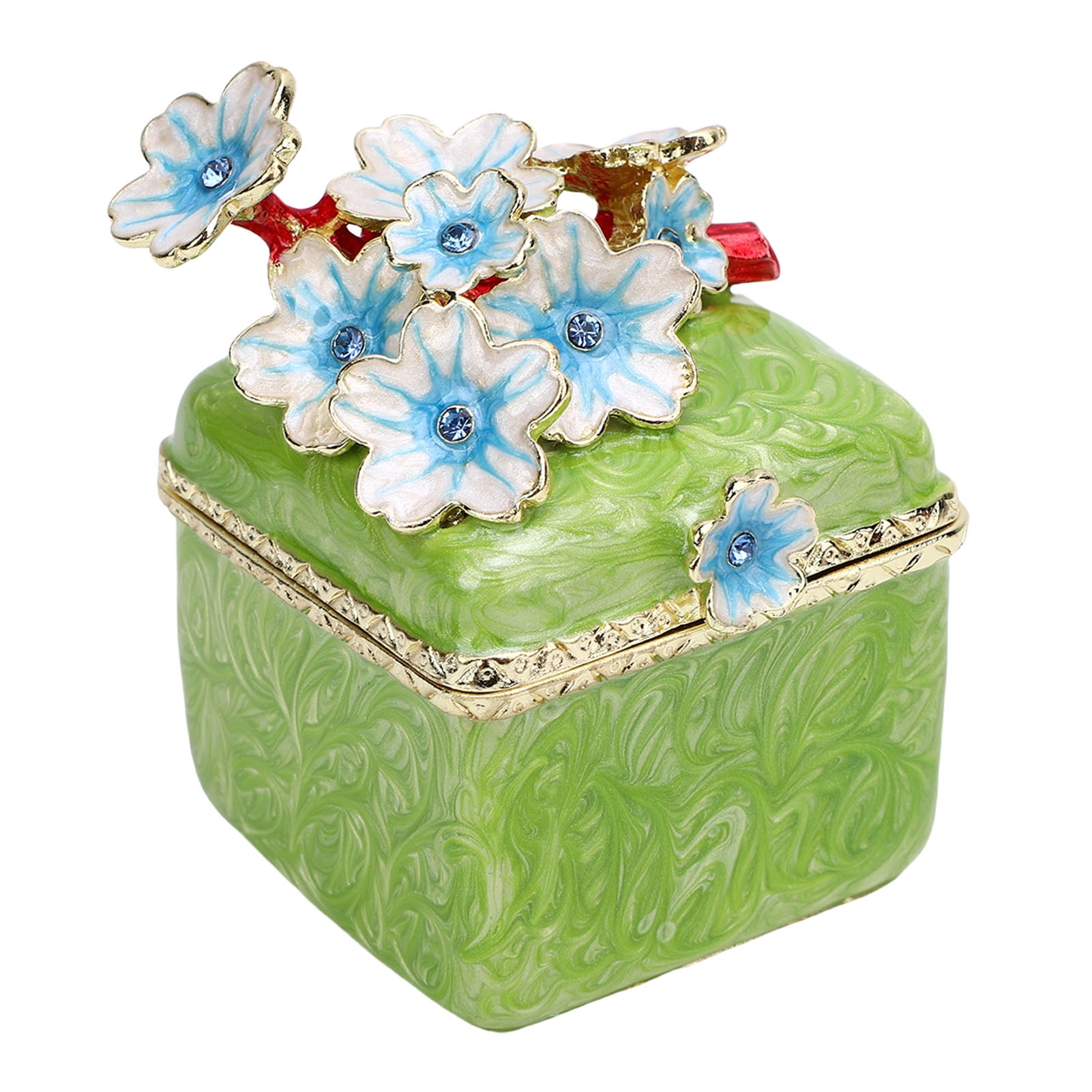 BOKYAN Cherry Blossom Jewelry Box Metal Exquisite Antique Style ...