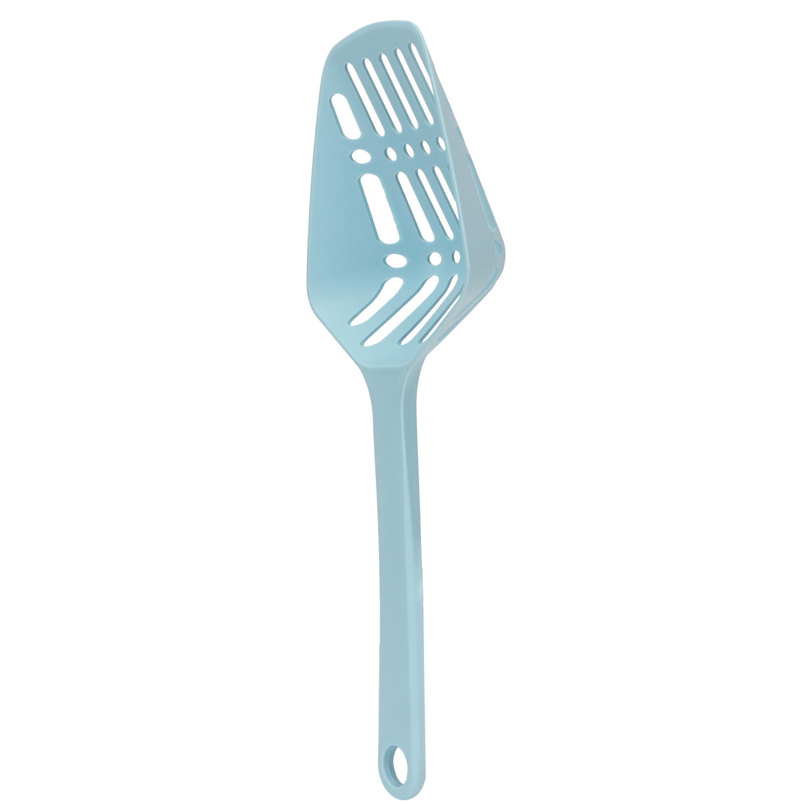 BOKYAN Durable Blue Triangle Cat Litter Scoop with Hidden Hook – Large ...