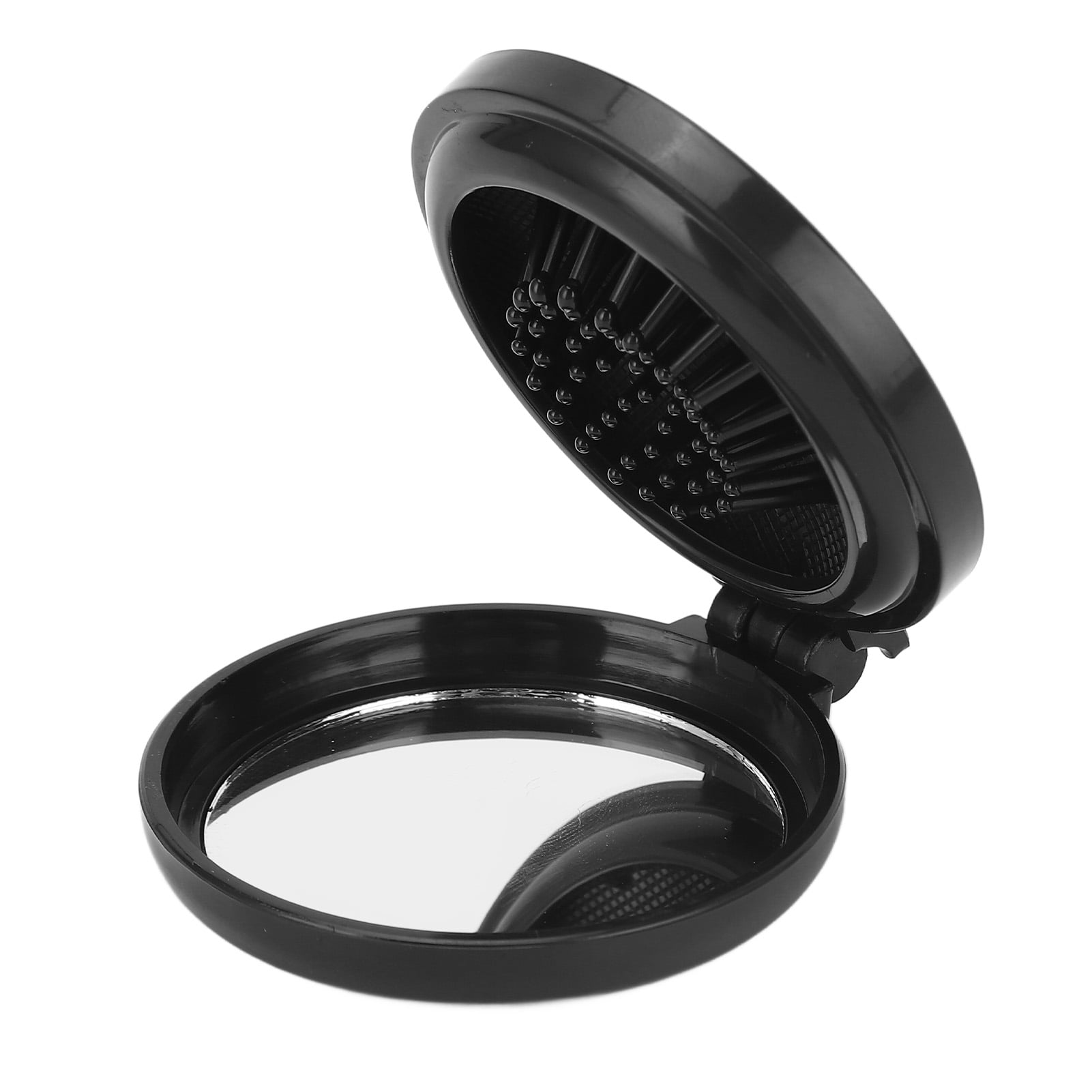 BOKYAN Mini Folding Mirror Hair Brush, Portable Round Pocket Cushion ...