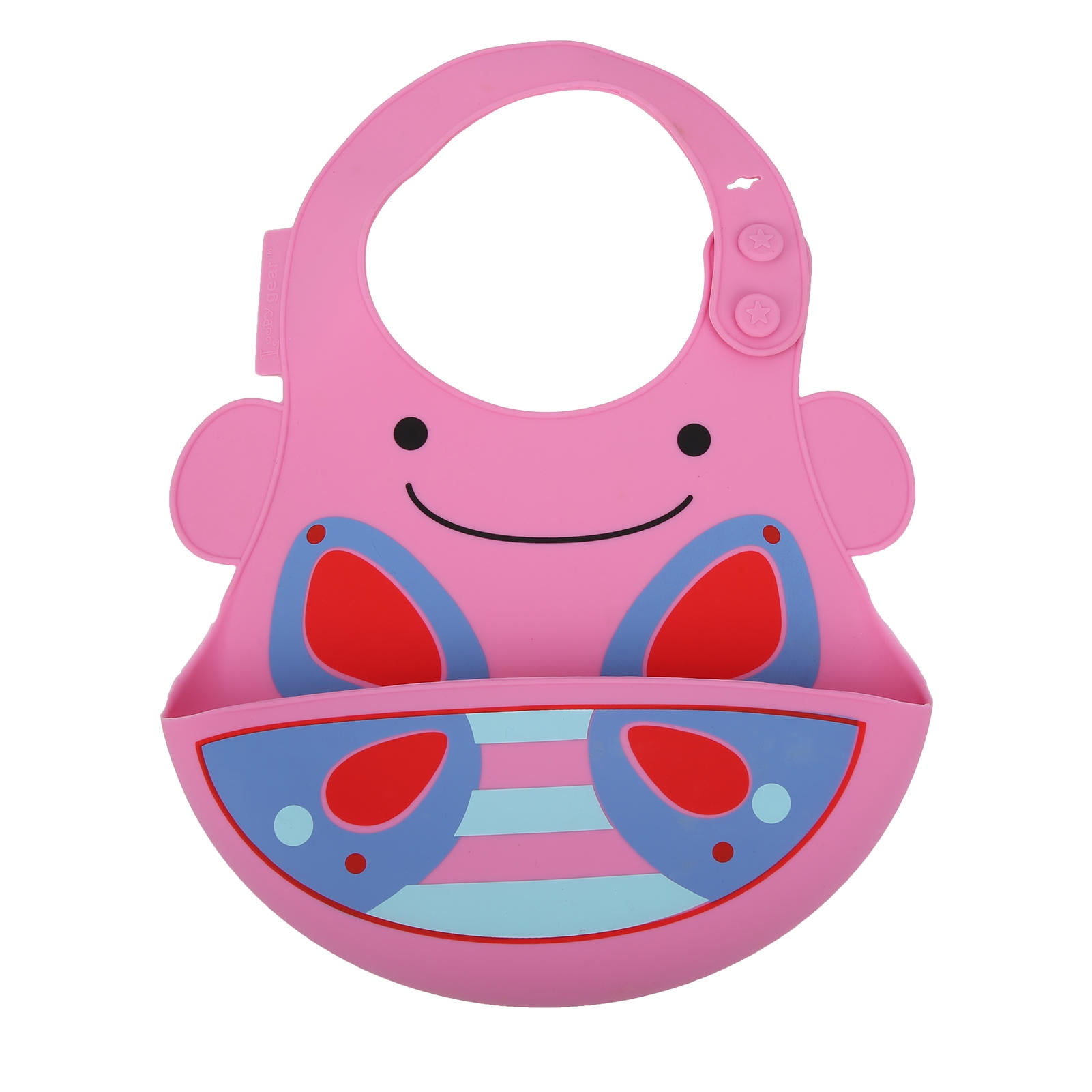 BOKYAN Silicone Cartoon Pattern Baby Bib – Waterproof, Adjustable ...