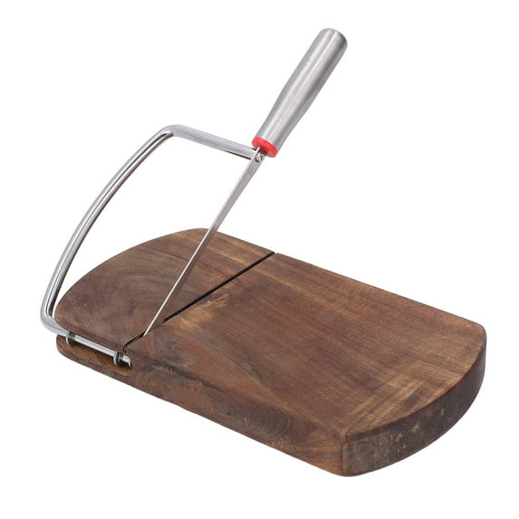 BOKYAN Solid Wood Cheese & Meat Cutter Block – Versatile Wire Slicer ...