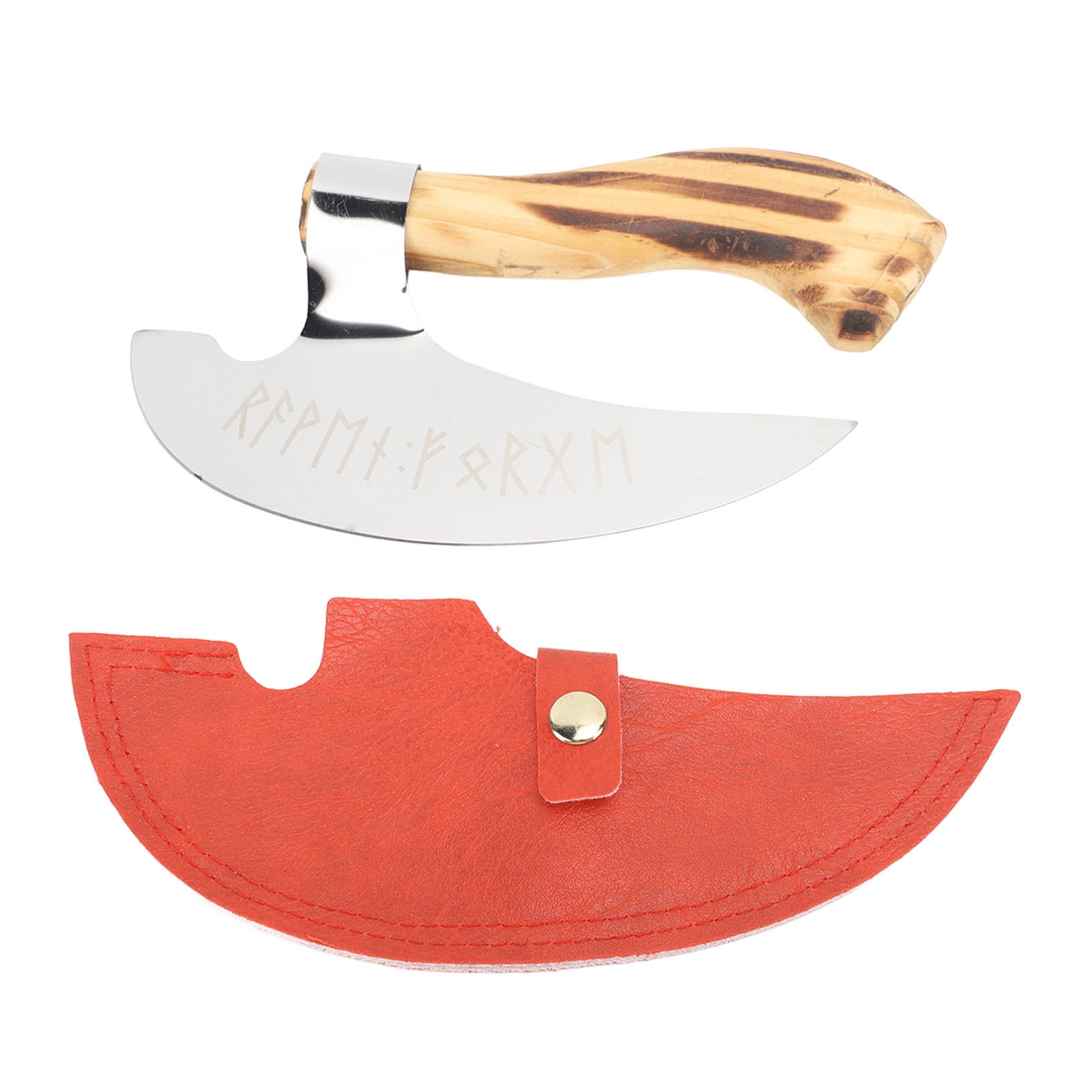 BOKYAN Viking‑Style Stainless Steel Pizza Axe with Wood Handle ...