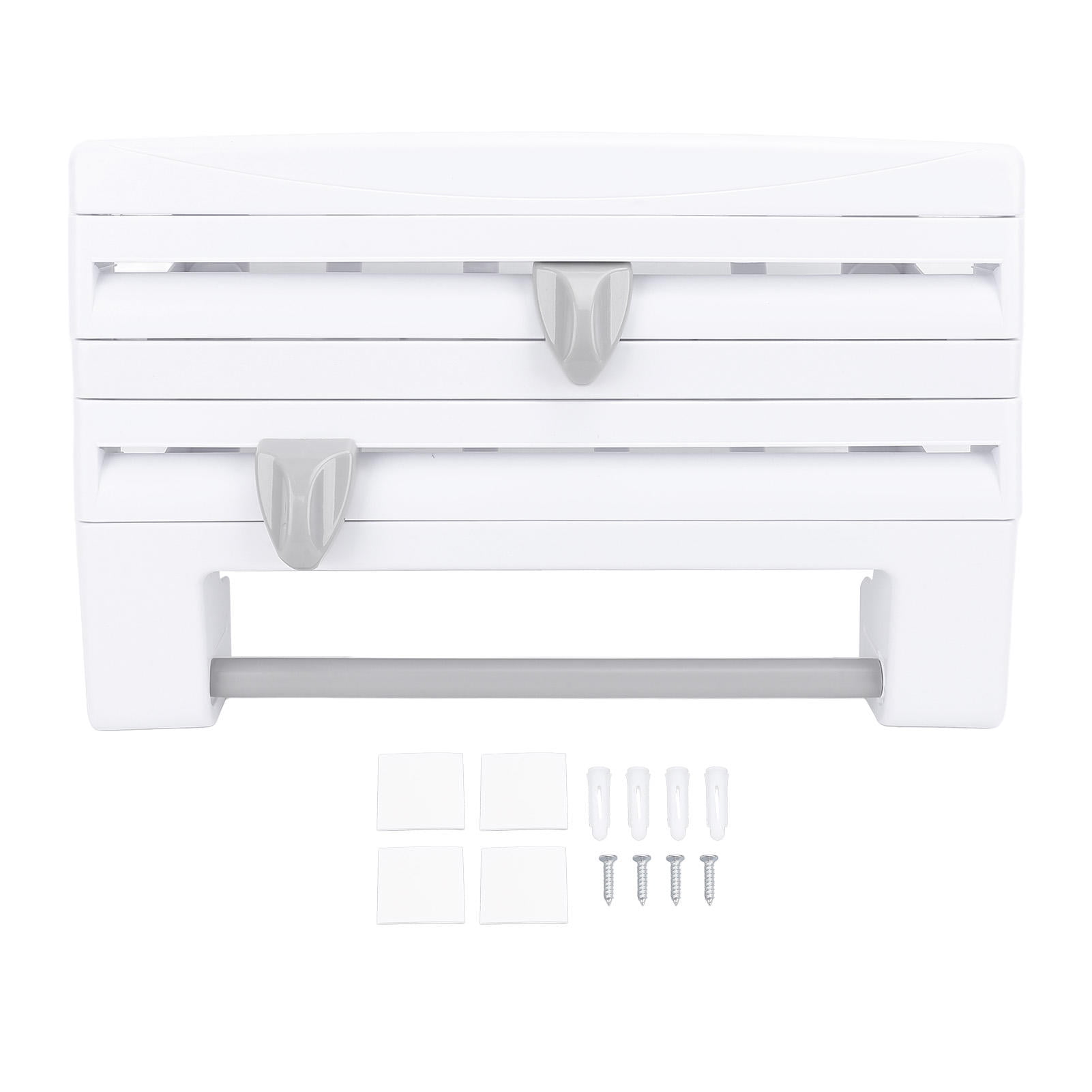 BOKYAN Wall‑Mounted Kitchen Wrap & Foil Organizer – 3‑Compartment ...