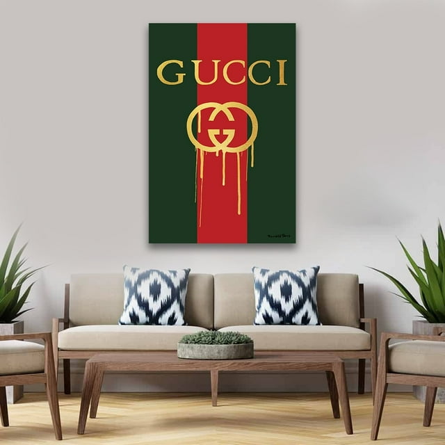 BOLD DRIPPING FASHION BRAND LOGO - 14"x14" Canvas Artwork 20 x 30 ...