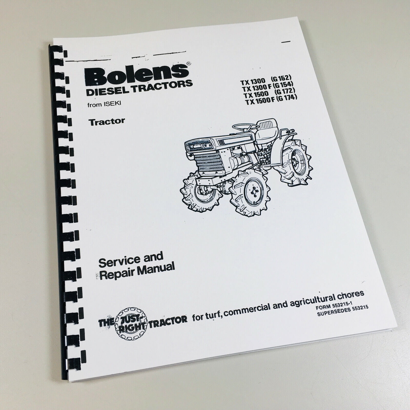 BOLENS G152 G154 G172 G174 TRACTOR SERVICE REPAIR SHOP MANUAL ISEKI ...