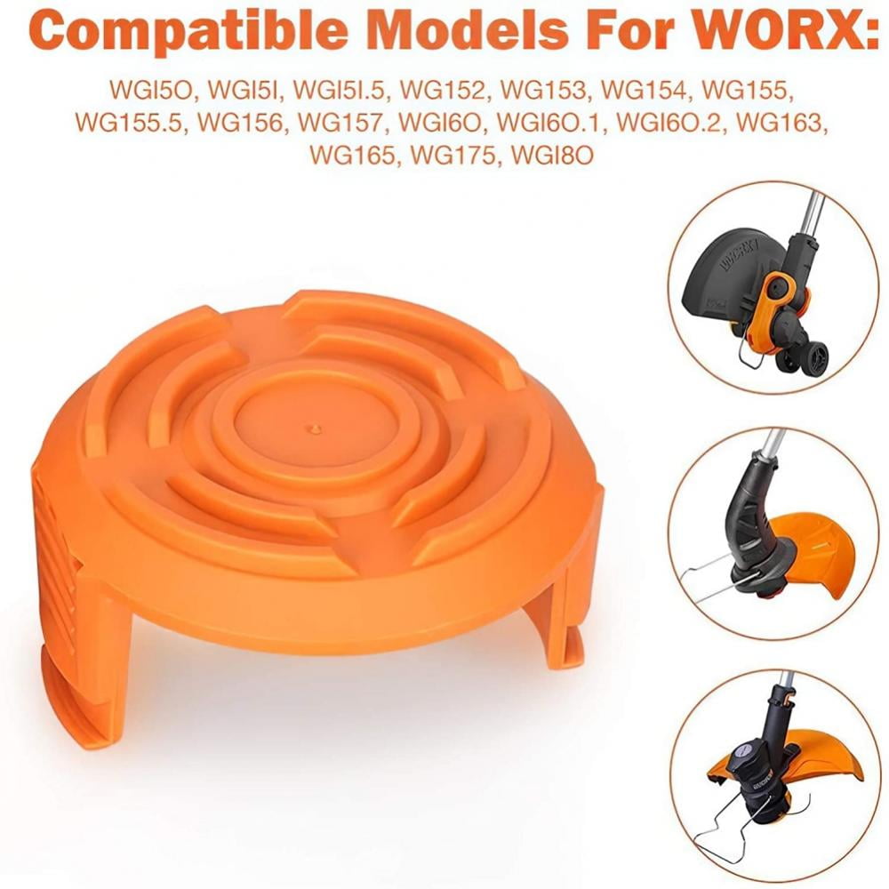 BOLLSLEY 3pcs Spool Cap Covers for WA6531 WORX GT Models WG150 WG151 ...