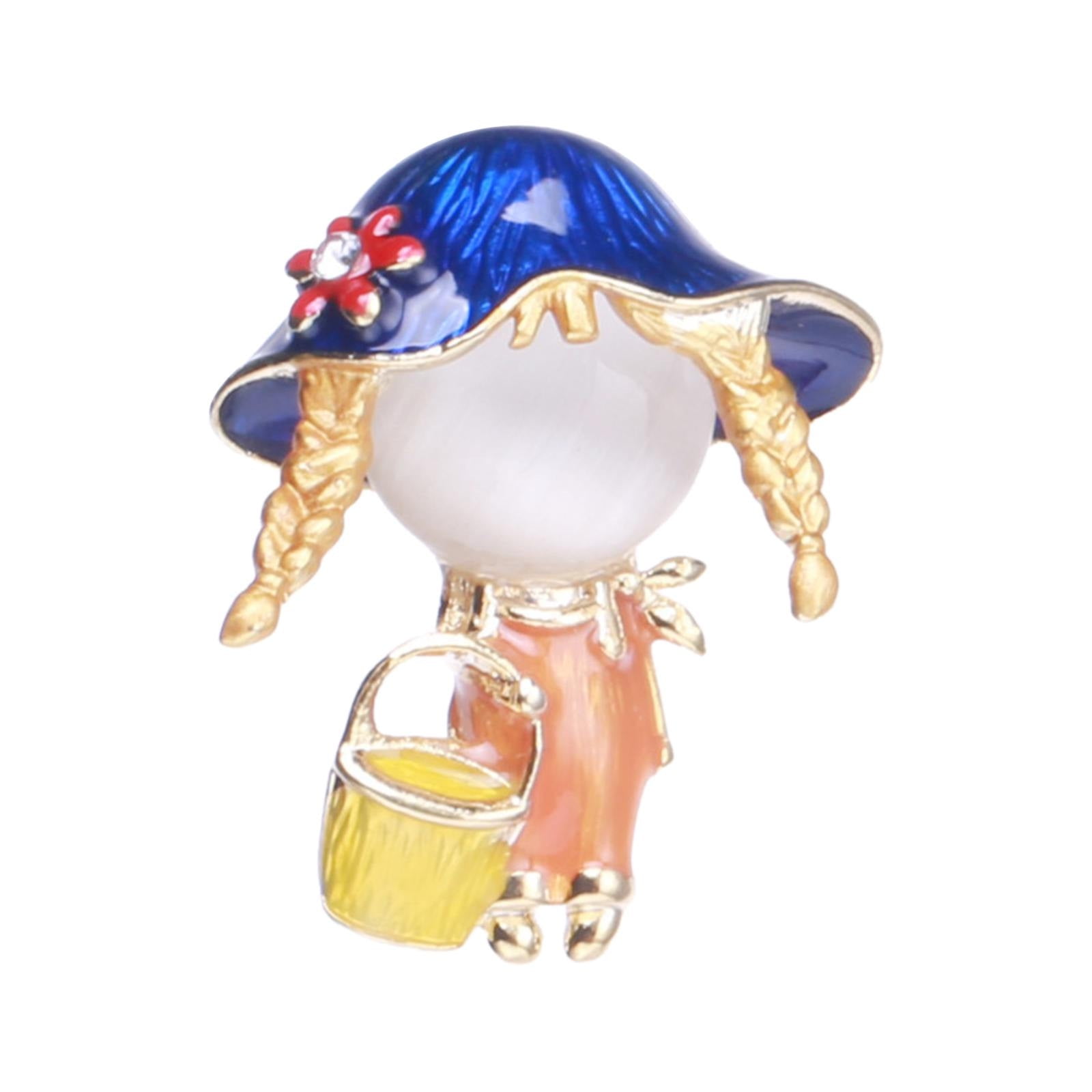 BOLUOYI Graduation Gifts Cute Little Girl Brooch Personality Cartoon ...