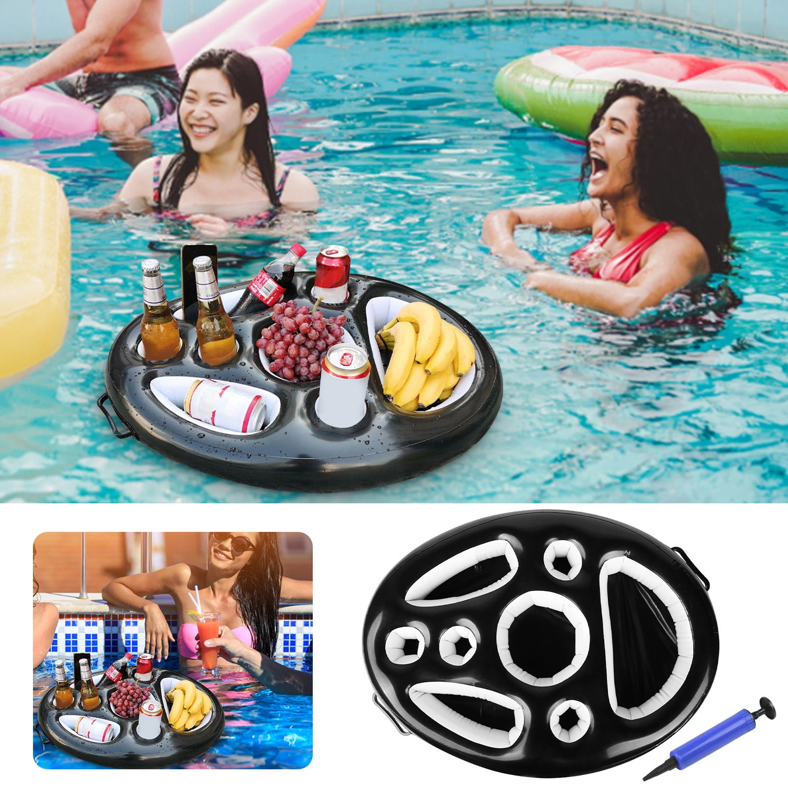 BOLUOYI Inflatable Drink Holder Cup Seat Fruit Mobile Water Inflatable ...