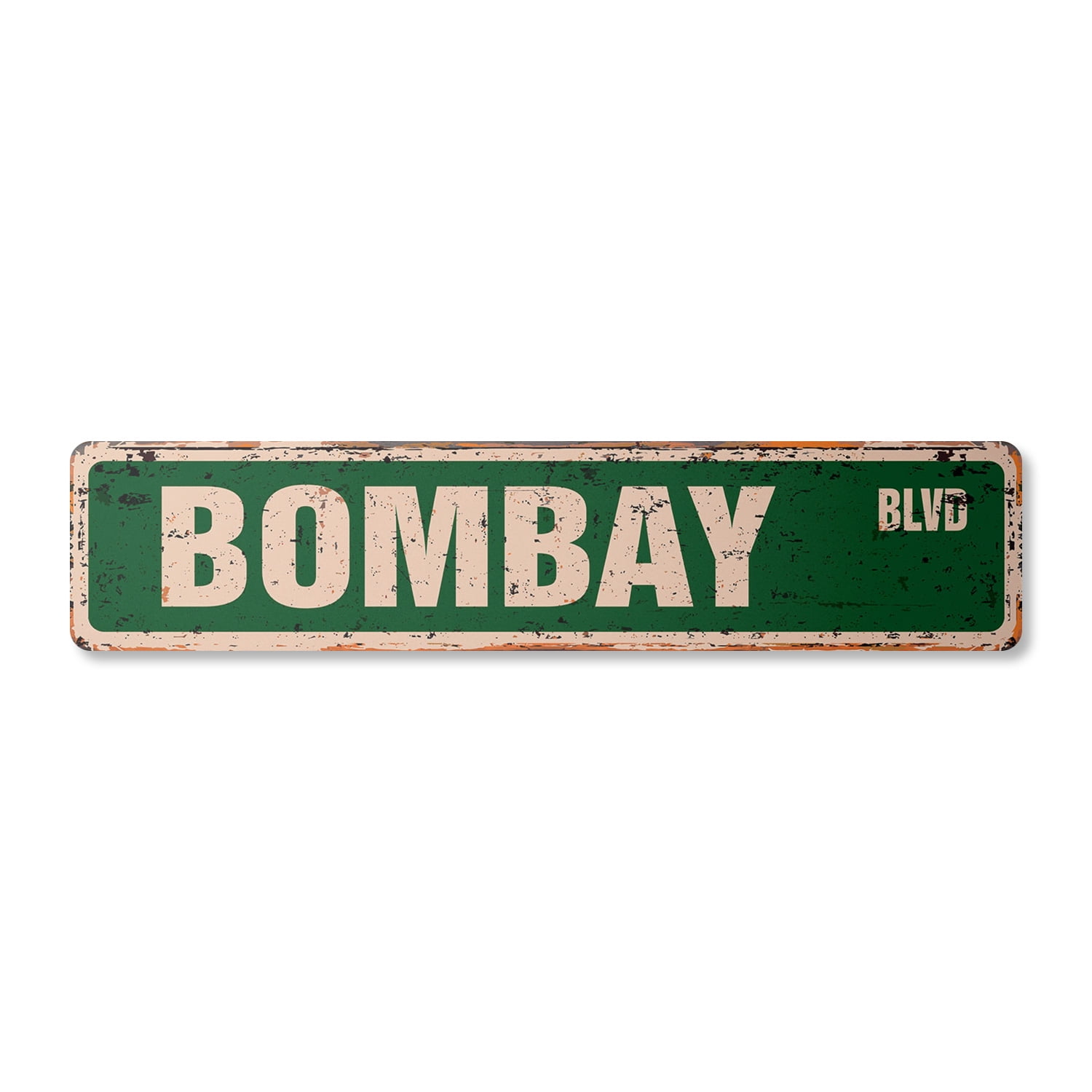 BOMBAY Vintage Plastic Street Sign cat breed feline kitty kitten ...