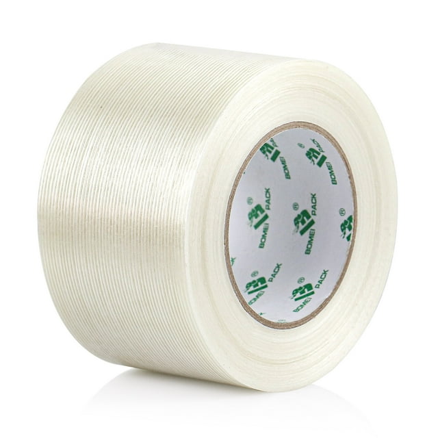 BOMEI PACK 1 PACK Reinforced Packing Tape, 5.5Mil 3Inch x 55Yds, Heavy ...