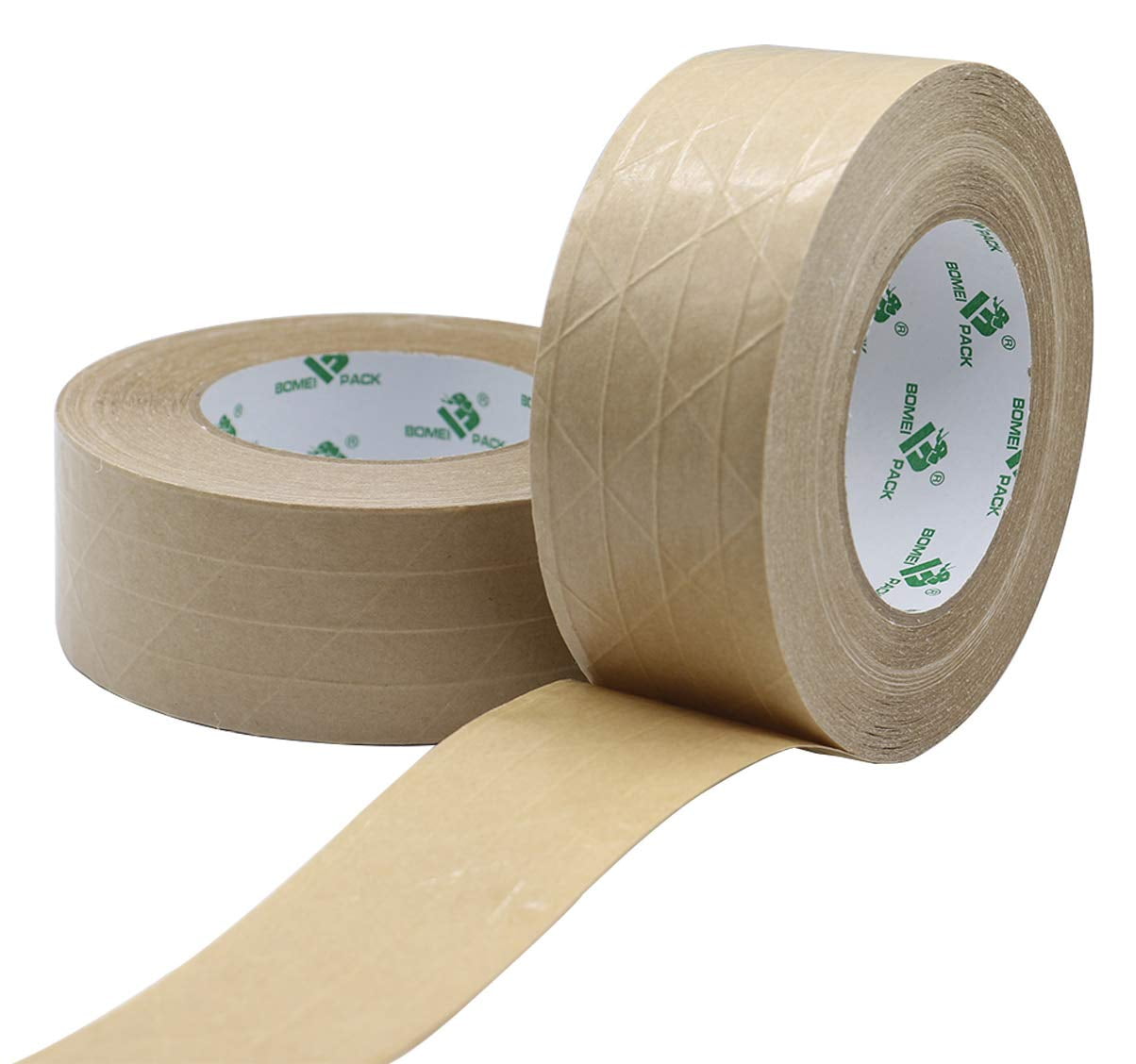 BOMEI PACK 2Pack Reinforced Self Adhesive Kraft Paper Tape 2Inch*55yds ...