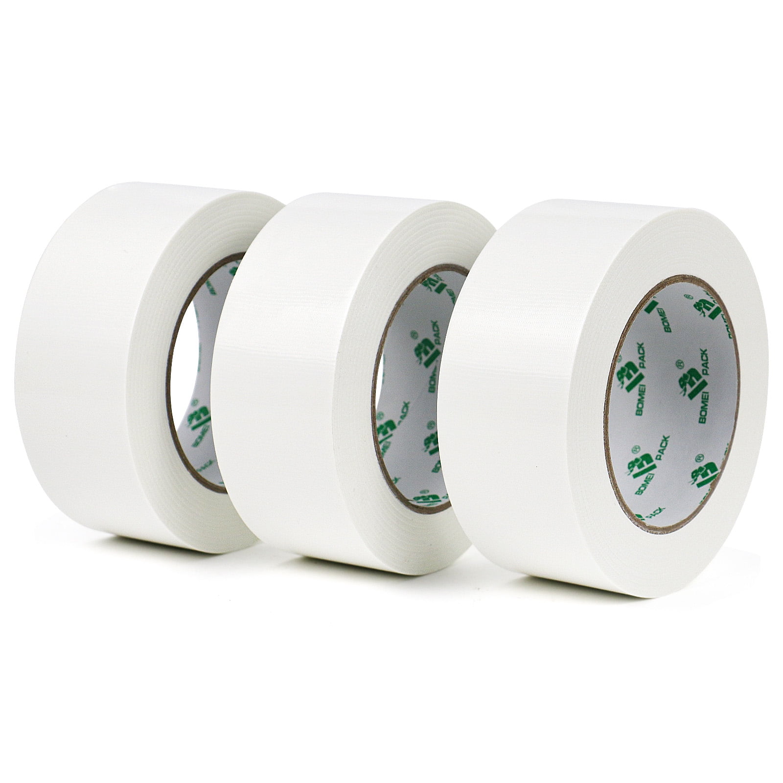 BOMEI 3Pack Heavy Duty, White Duct Tape 1.88INx35YD, No Residue, All ...