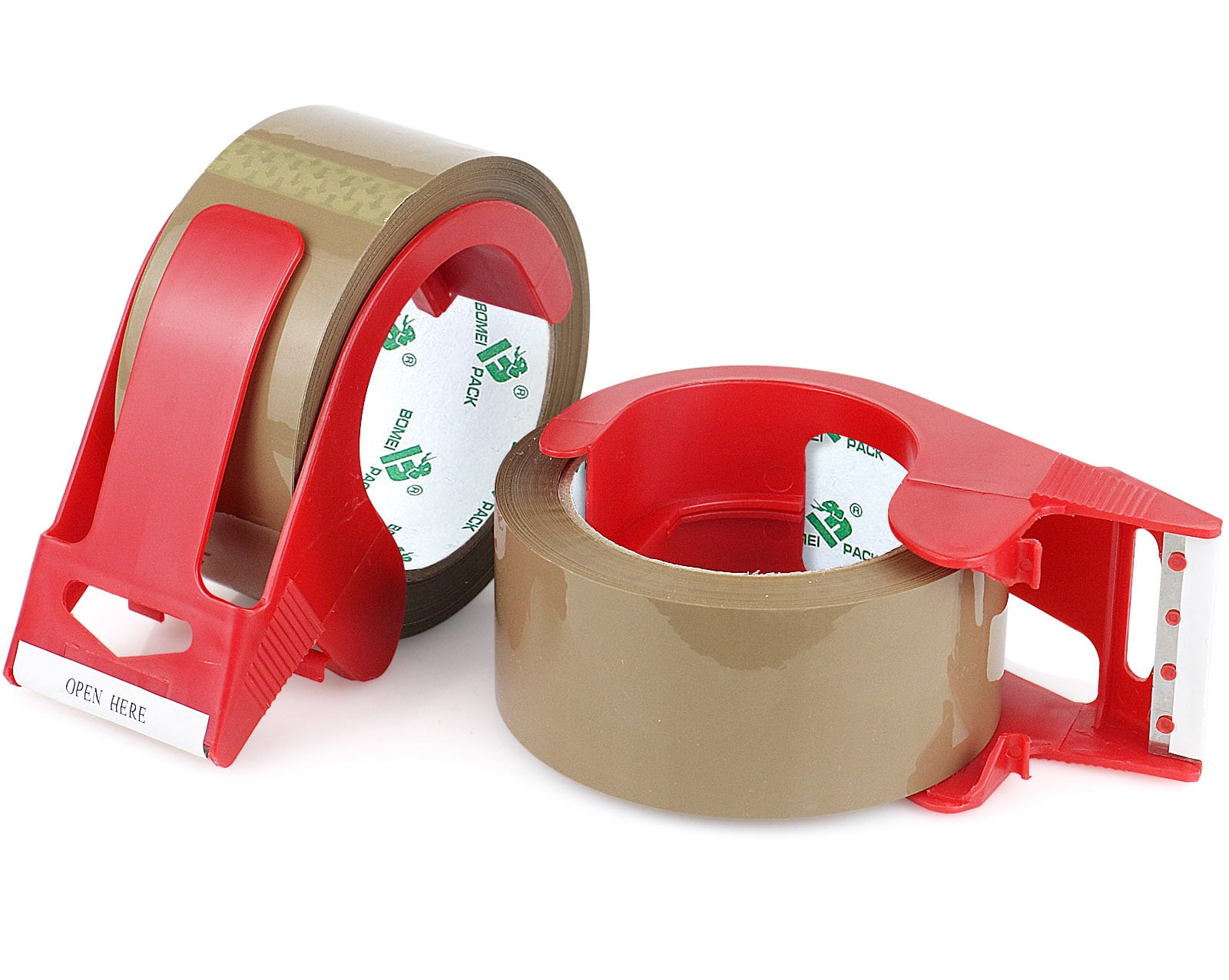 BOMEI PACK Heavy Duty Brown Packing Tape with Dispenser,1.88 Inch x 55 ...