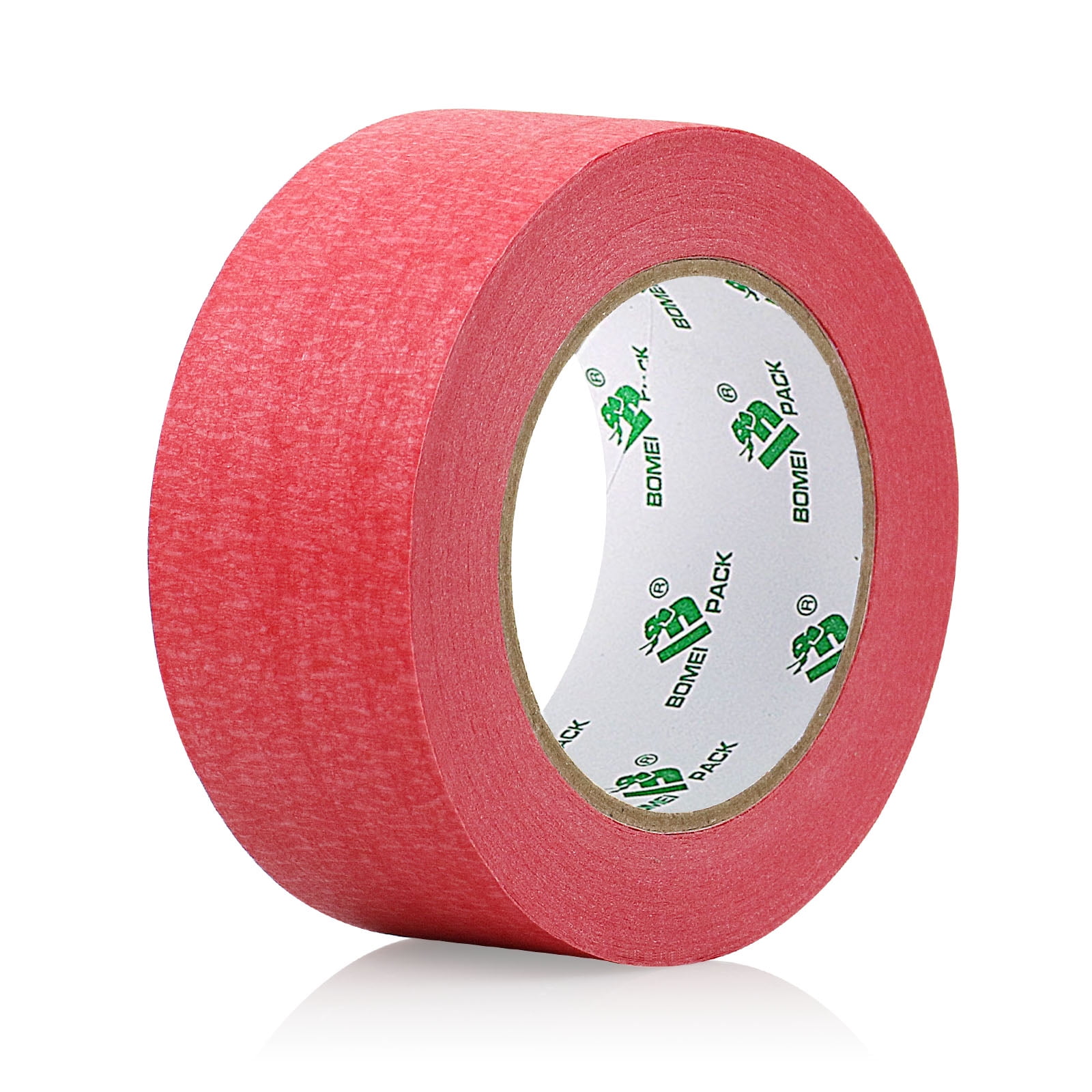 BOMEI PACK Painters Tape 2 Inch, Crepe Paper General Purpose Red Wide ...