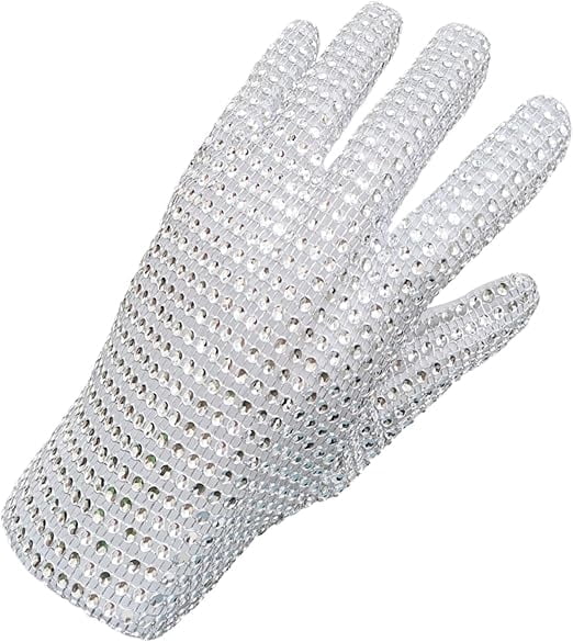 BOMJJOR Michael Rhinestone Glove for Adult Men Women Glove Punk Gift MJ ...