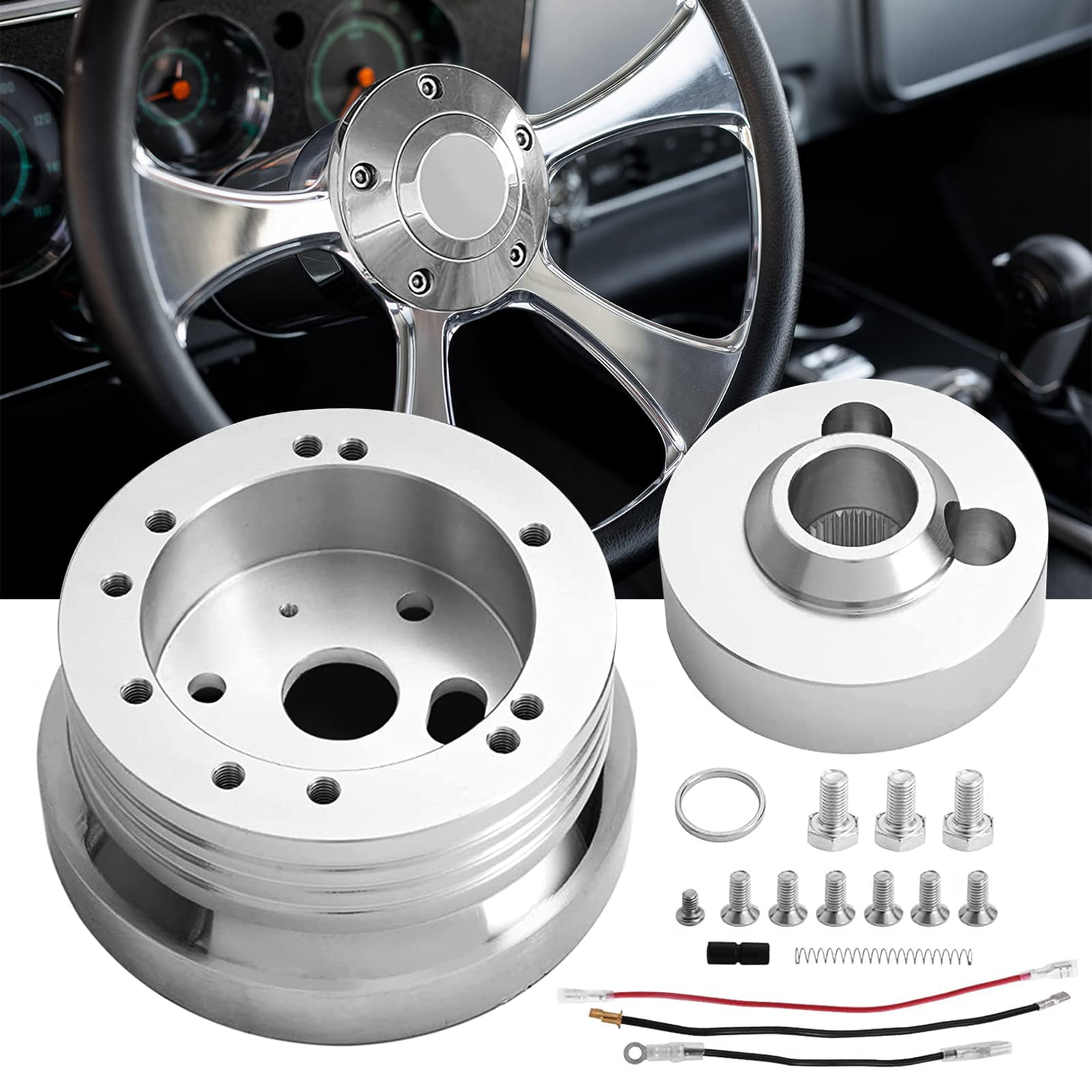 BOMLING 5 & 6 ZS23 Hole Billet Steering Wheel Hub Adapter Compatible ...