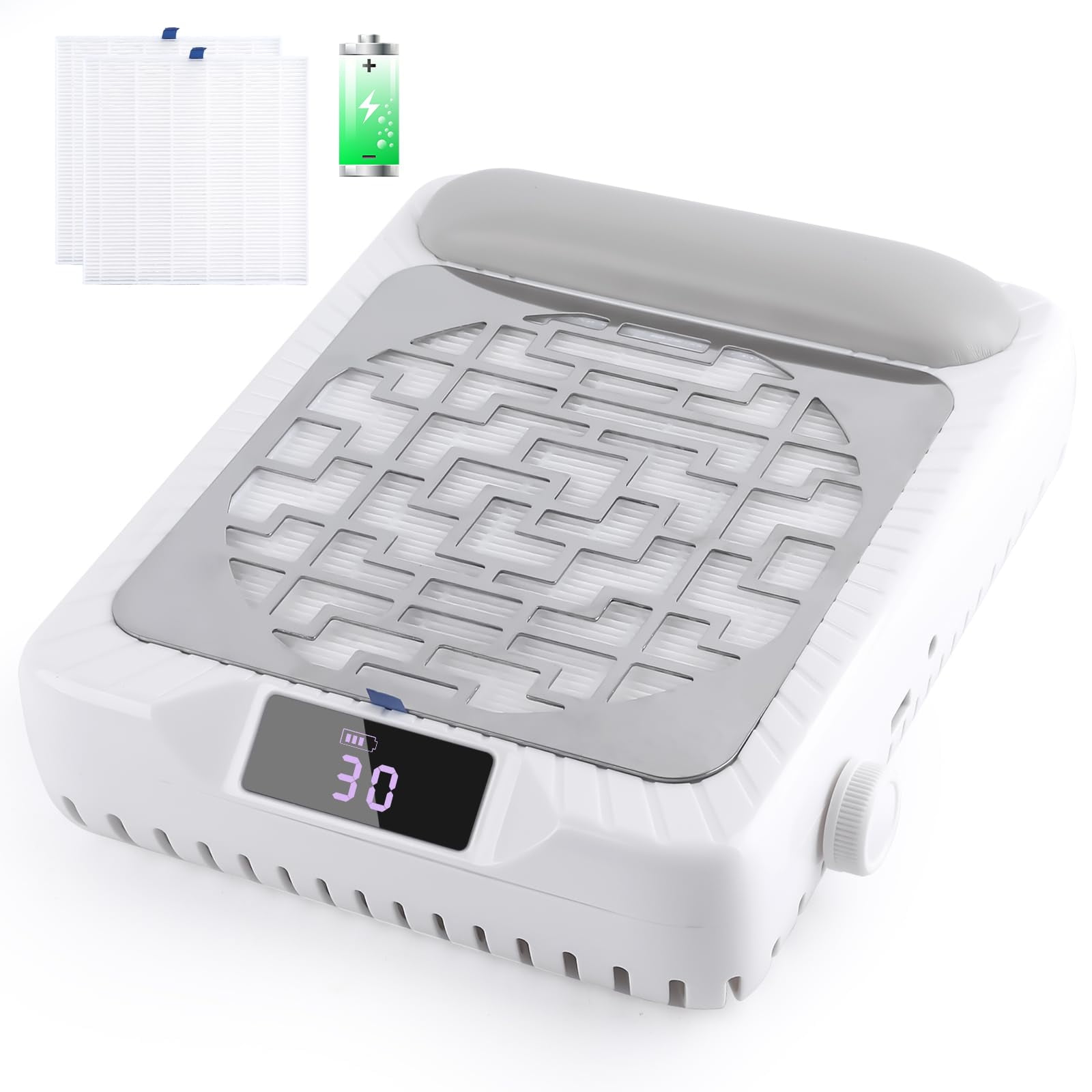 BOMOQING Rechargeable Nail Dust MMF7 Collector, Professional Dust ...