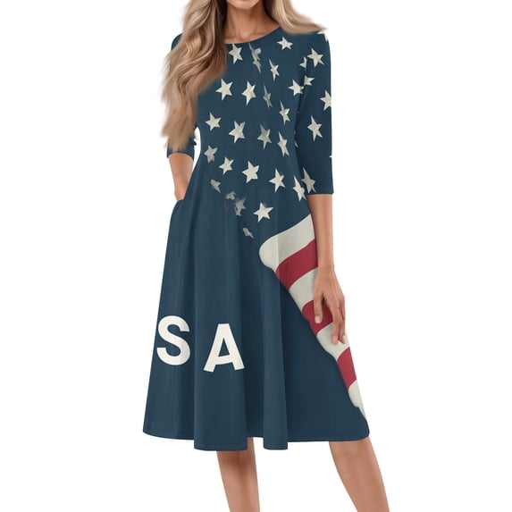 BOMYJESK 4th Of July Dresses for Women Maxi Dresses 250th Anniversary ...