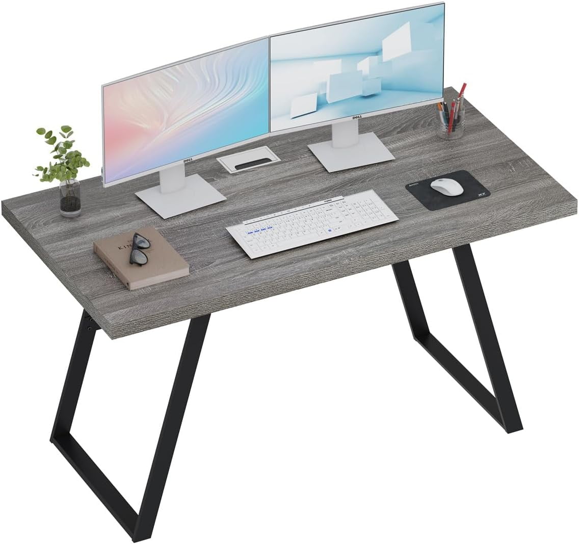 BON AUGURE Home Office Desks, 55 Inch Computer Desk, Office Writing ...