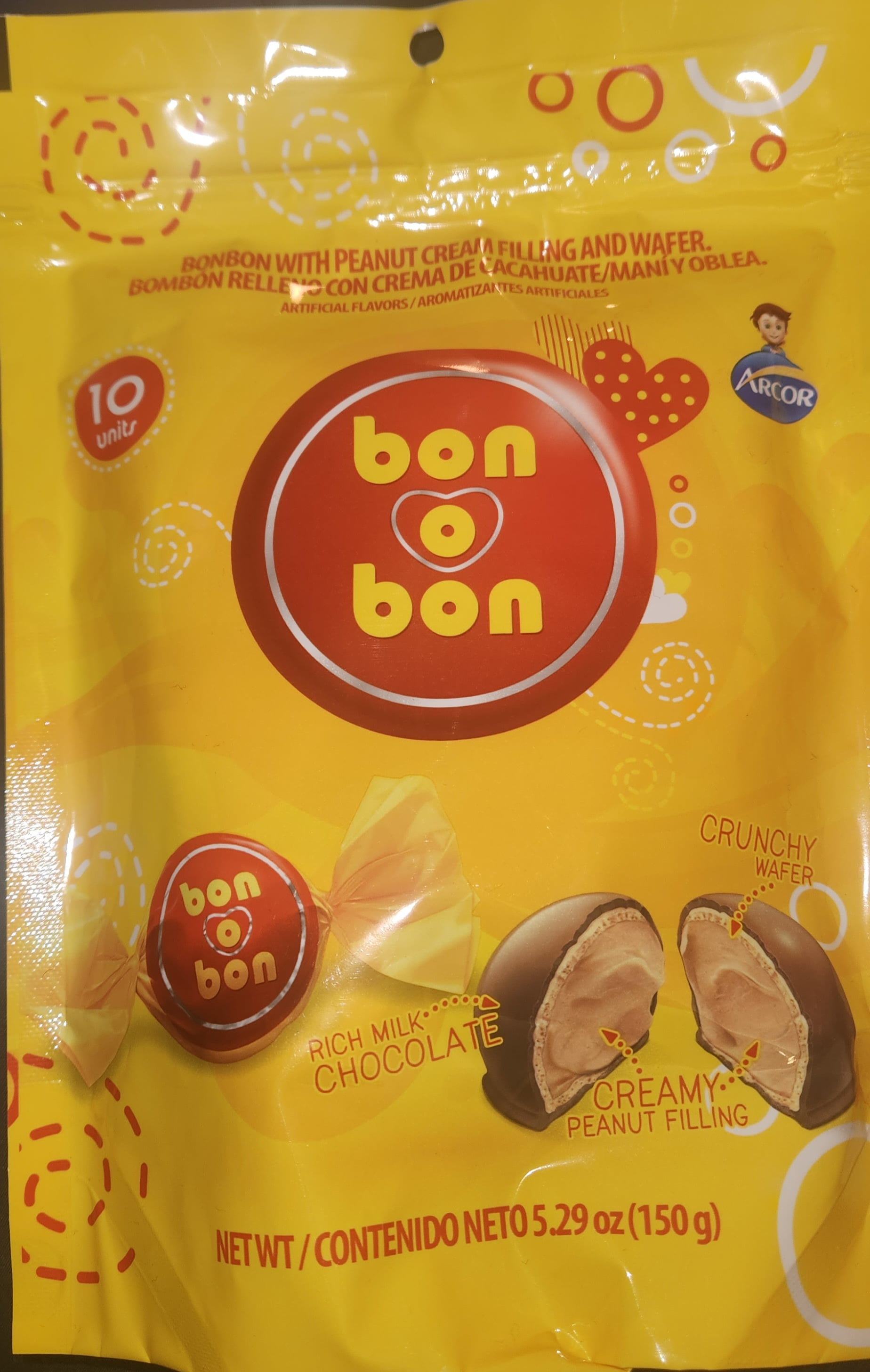 BON O BON Milk Chocolate with Creamy Peanut Filling & Crunchy Wafer 5. ...