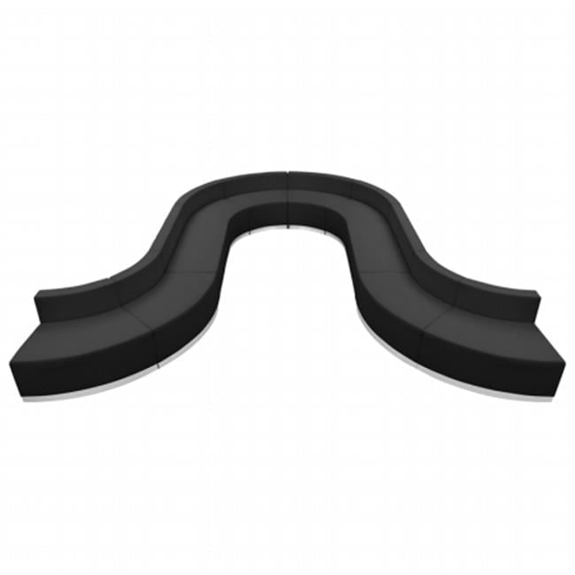 BONANZA HERCULES Alon Series Black Leather Reception Configuration ...
