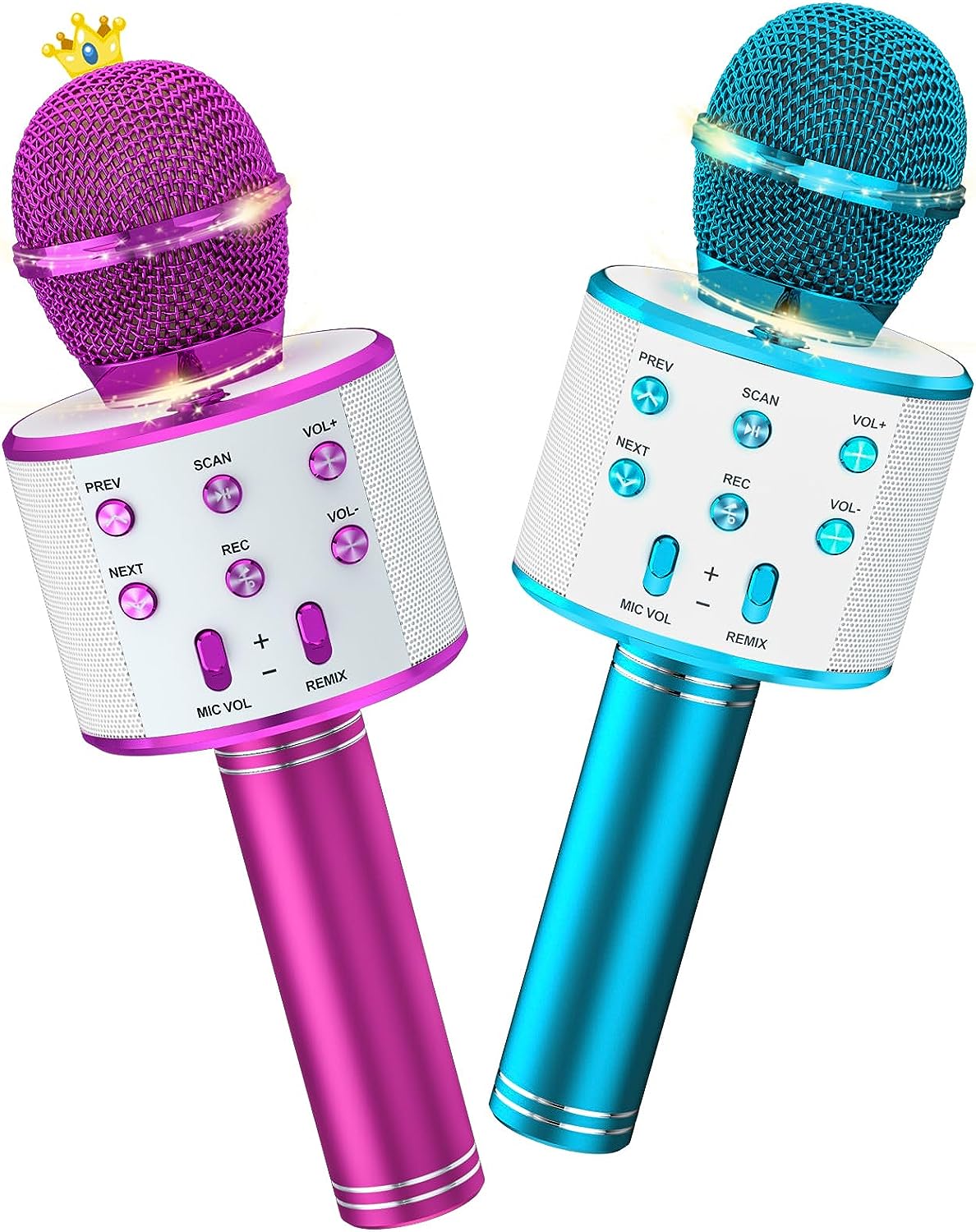 BONAOK Karaoke Microphone for Kids, Portable Wireless Bluetooth ...