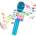 BONAOK Bluetooth Karaoke Microphone, LED Lights, Portable Wireless ...