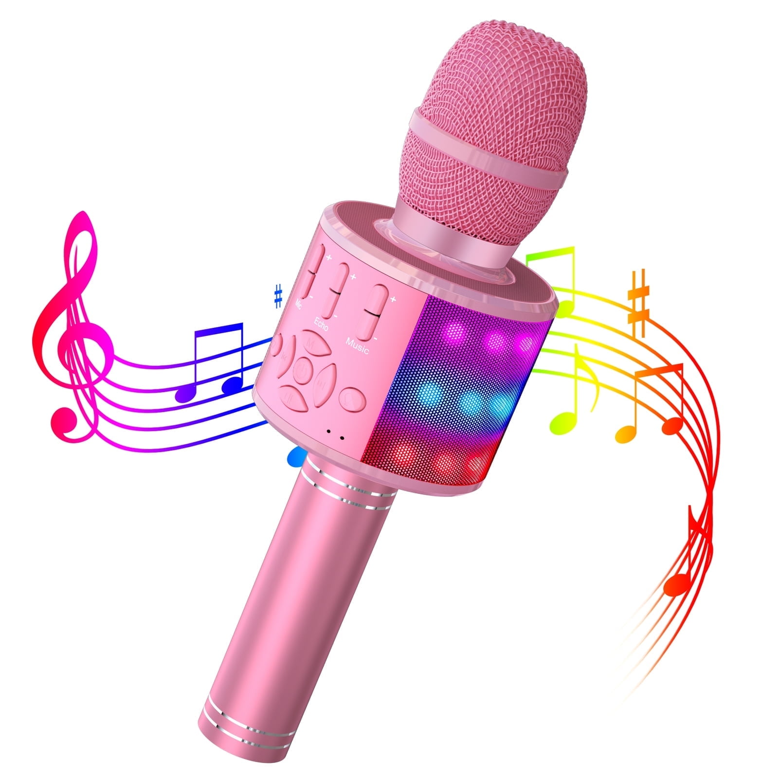 BONAOK Kids Karaoke Singing Voice Microphone, Bluetooth, Portable ...