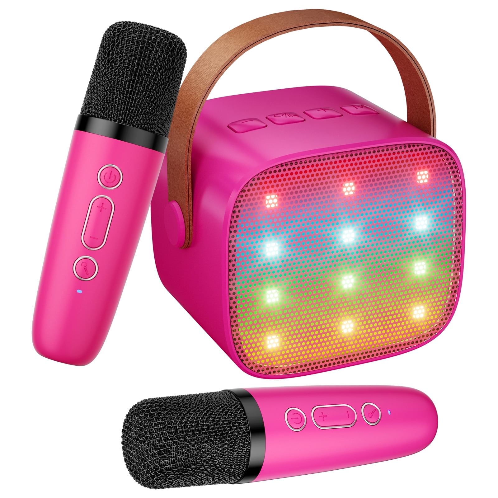 BONAOK Mini Karaoke Machine for Kids, Portable Bluetooth Speaker with 2 ...