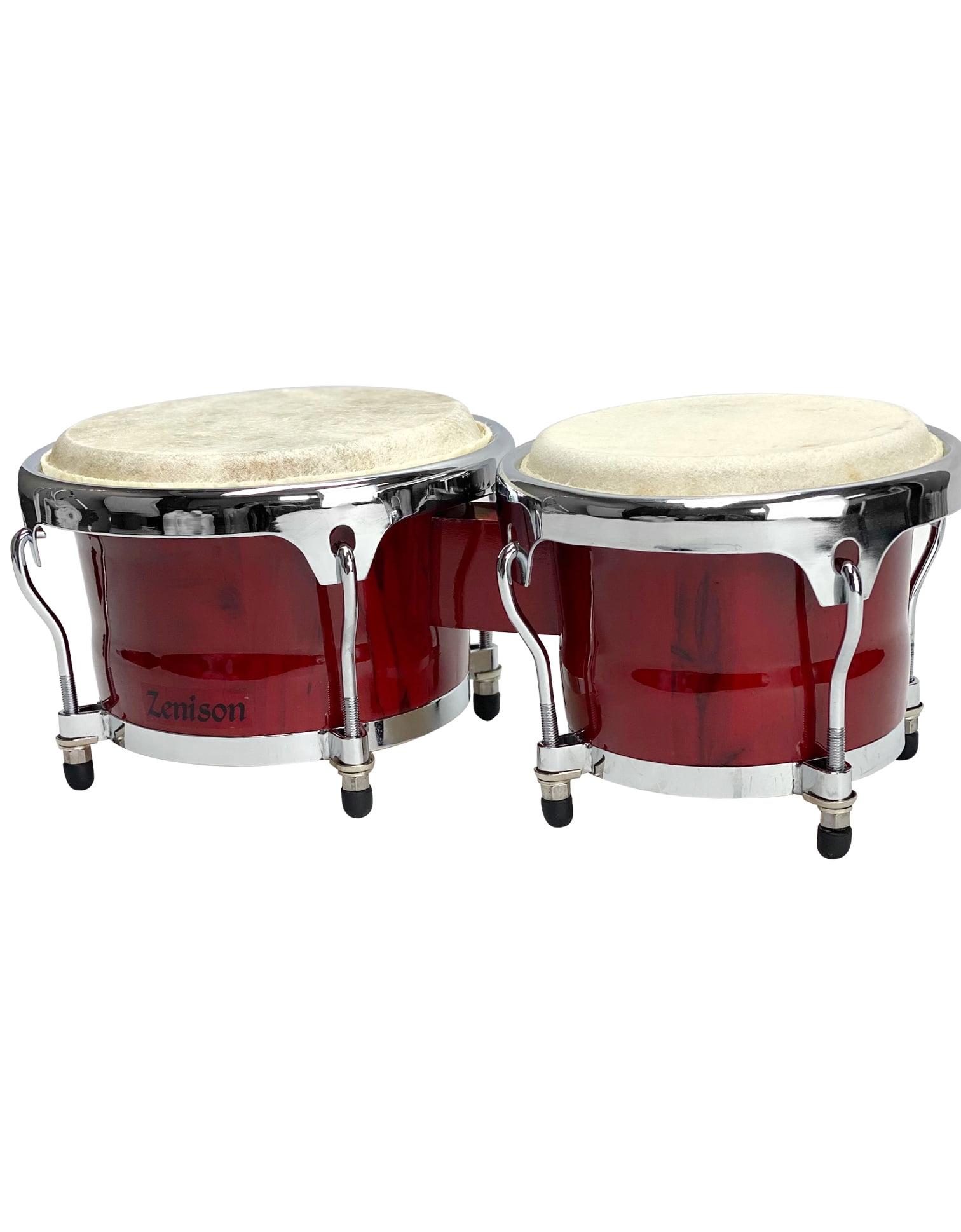 Free Shipping! BONGOS 8"+9" inch RED WOOD, DUAL DRUMS SET, WORLD LATIN ...