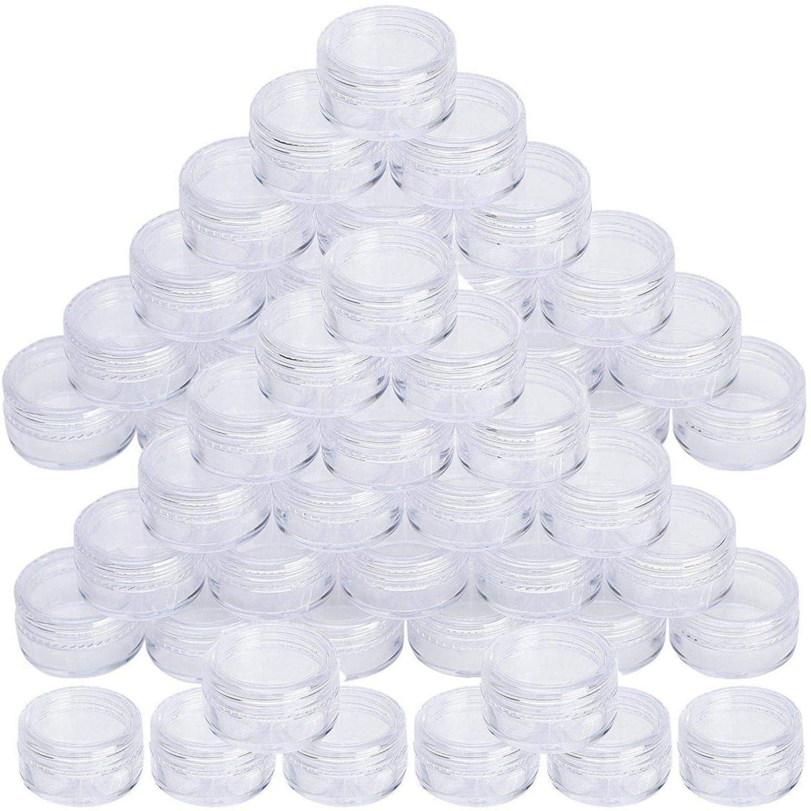 BONINGGG Empty Cosmetic Small Transparent Round Jar With Lid ...