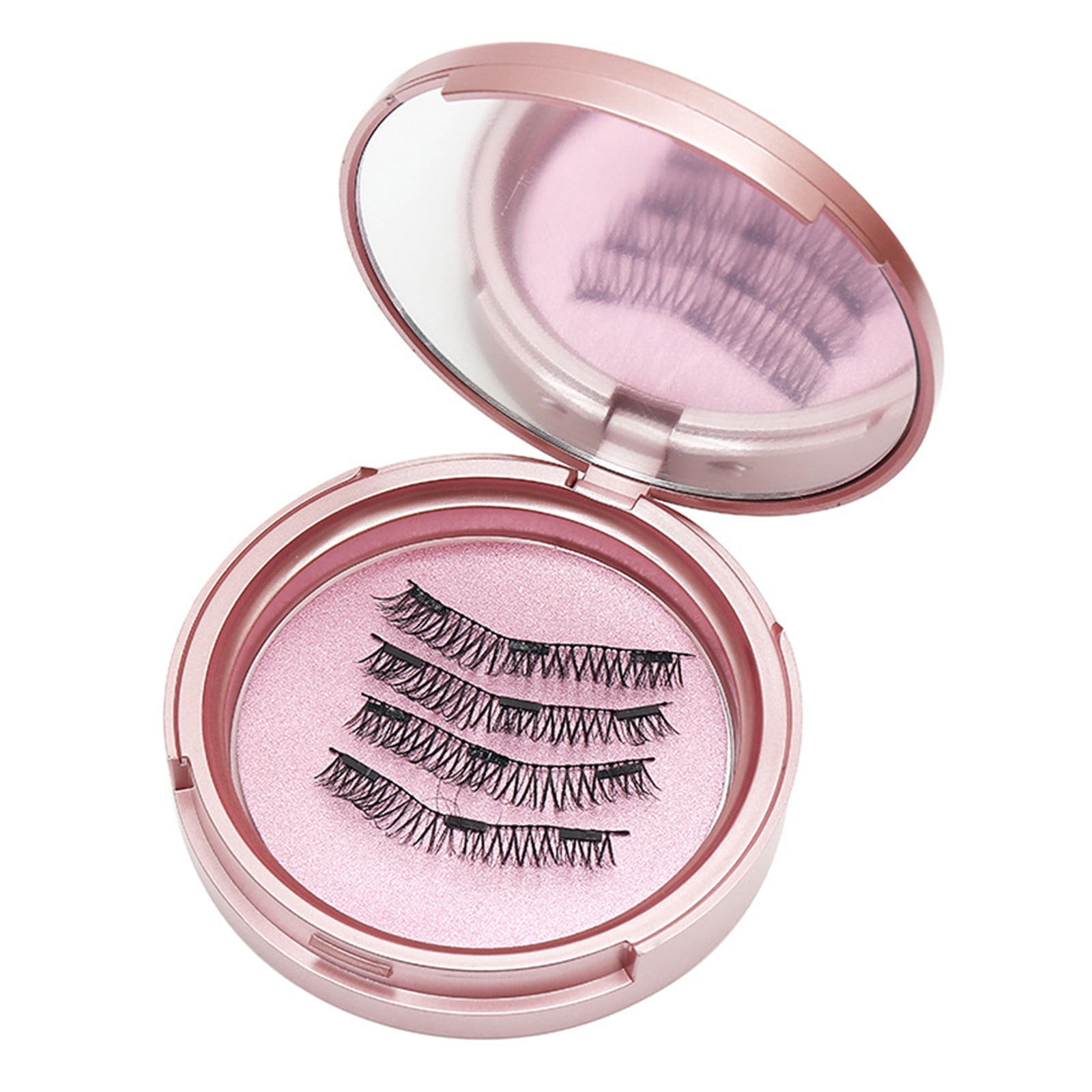 BONINGGG False Eyelashes Glue Eyelashes 4 Pieces Eyelashes Without ...