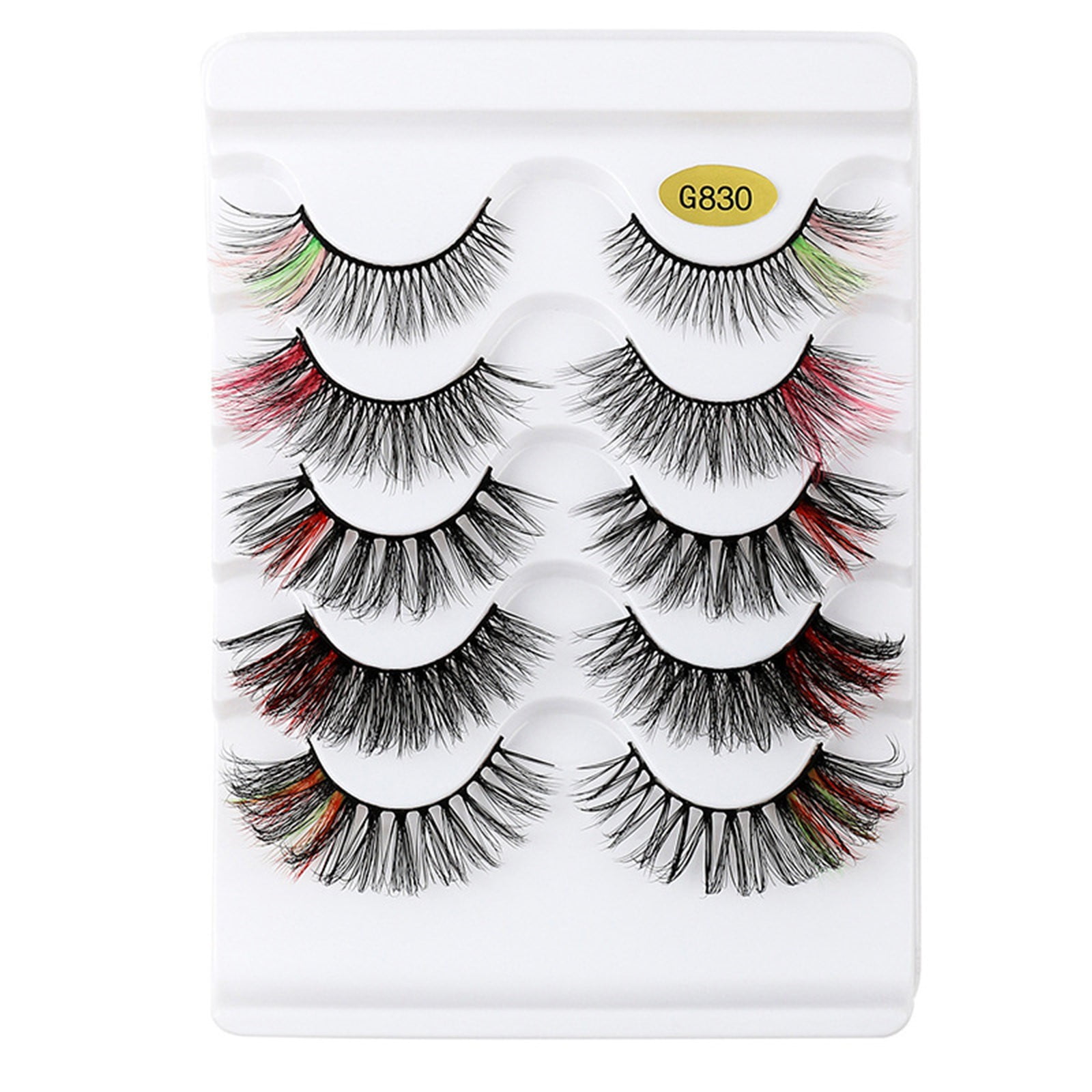 BONINGGG False Lashes With Color Eyelashes Wispies Colored Lashes ...