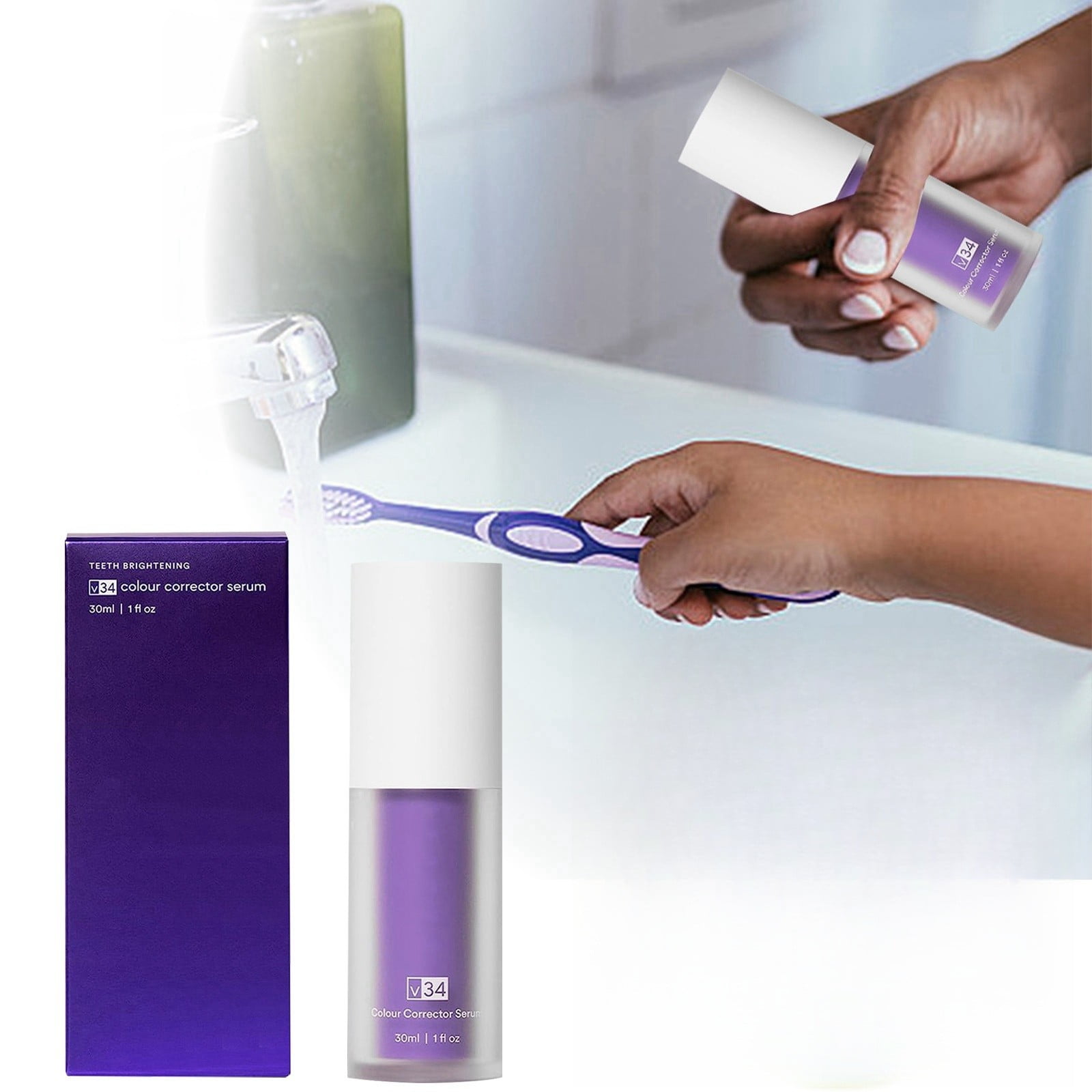 BONINGGG Purple Bottled Toothpaste For Effective Oral Cleansing Enhance ...
