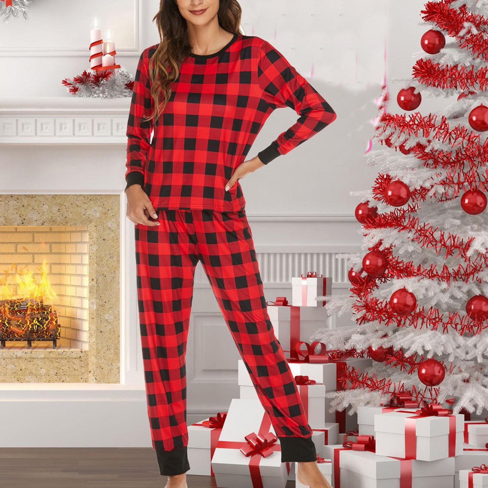 BONIXOOM Christmas Pajamas For Family Womens Christmas Pajamas ...