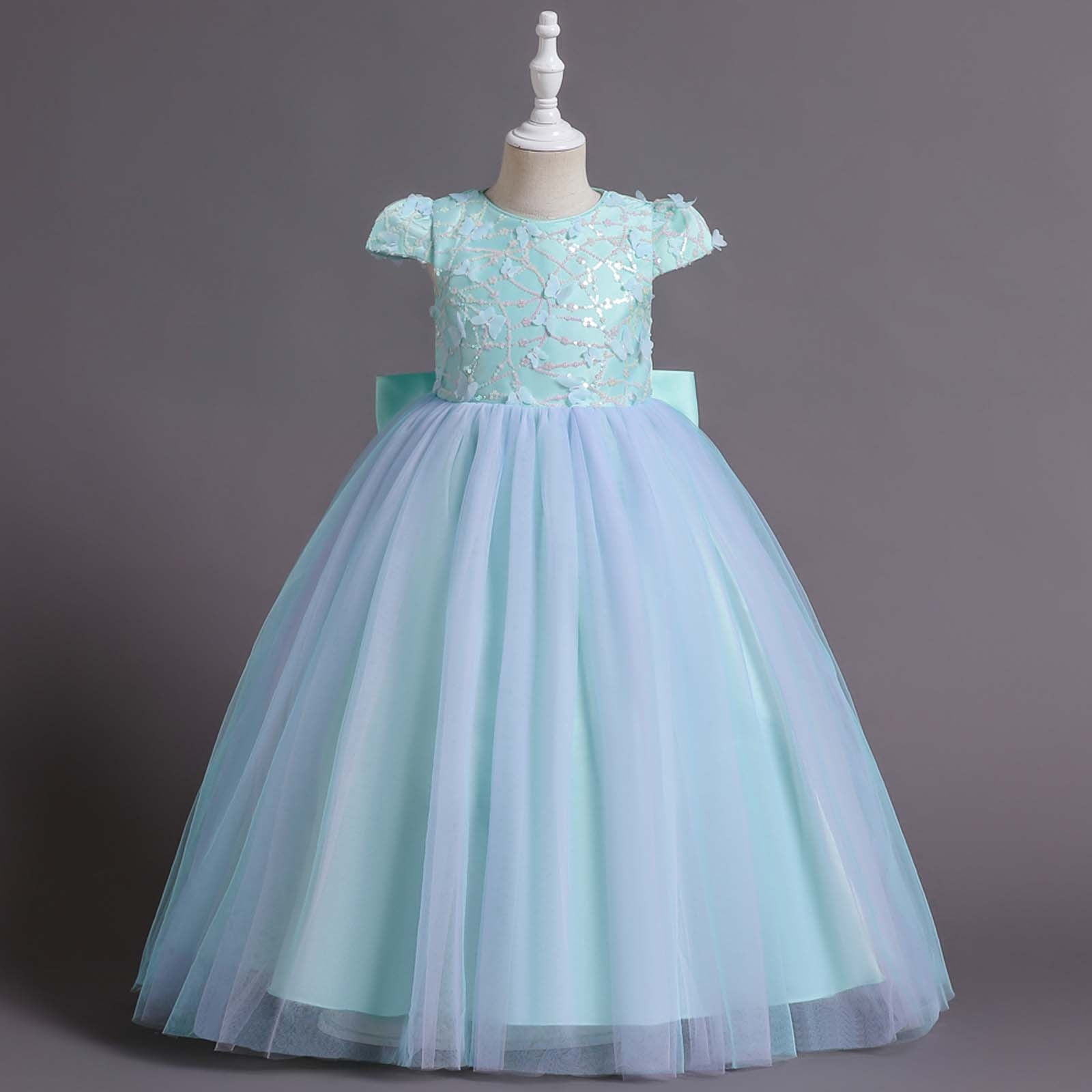 BONIXOOM Girls' Prom Dresses 2024 Crew Neck Tab Sleeveless Dress ...