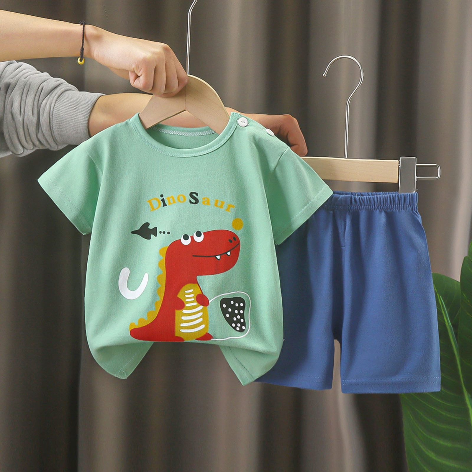 BONIXOOM Little Girls Clearance Set Fall Short Sleeve Round Neckline ...